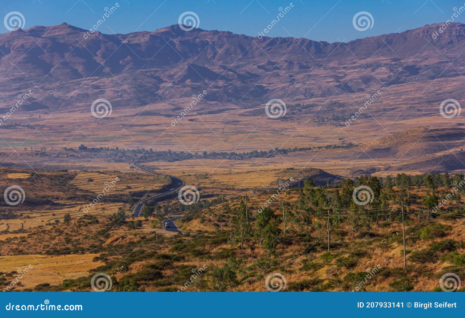 View of the Fantastically Beautiful Ethiopian Mountains. Stock Image ...