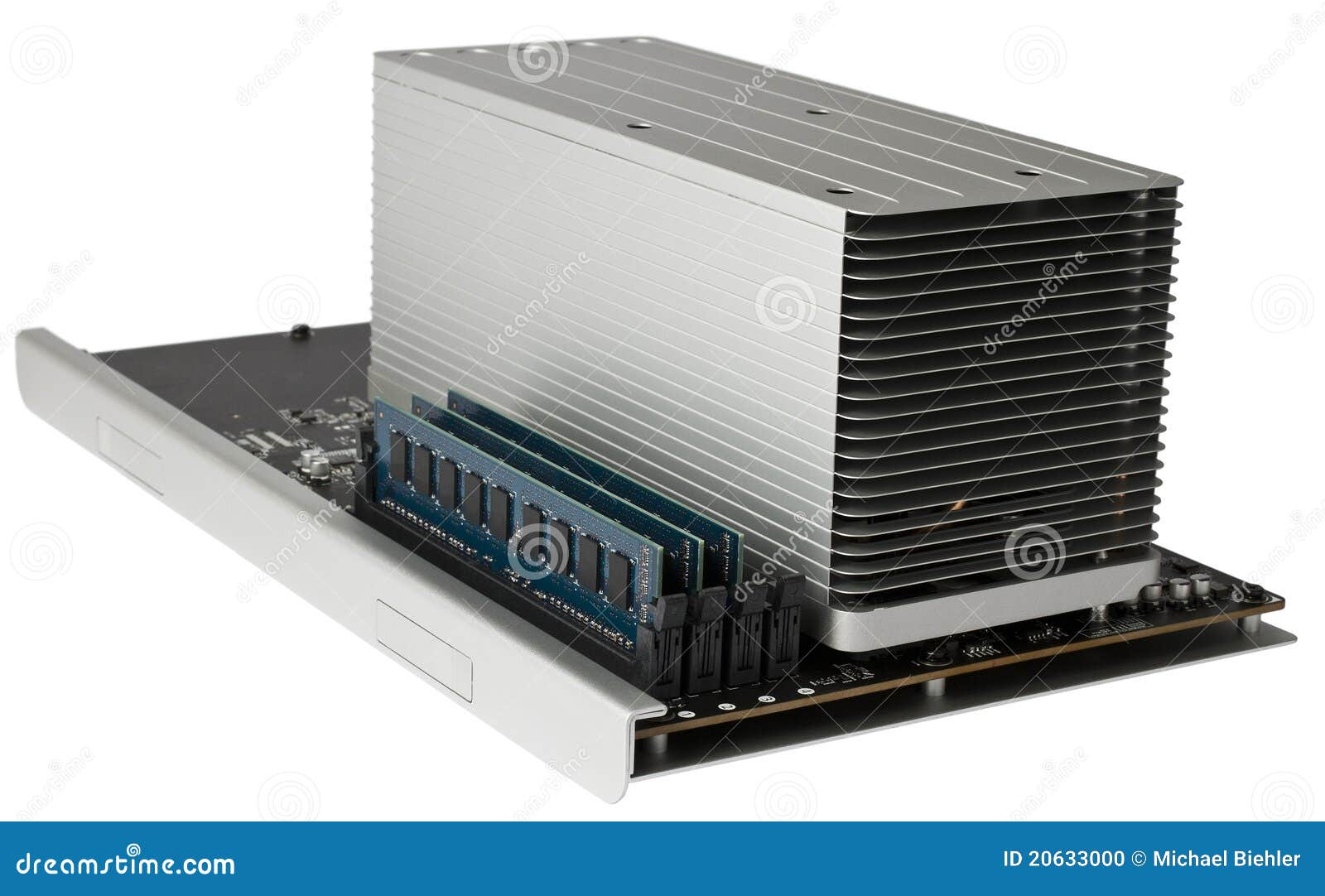 Hochleistungs-CPU-Modul Mit RAM Stockfoto - Bild von kühler, schaltung ...