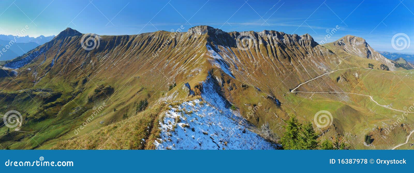 Hochplatte - Mountain Ridge in the Alps Stock Photo - Image of soft ...