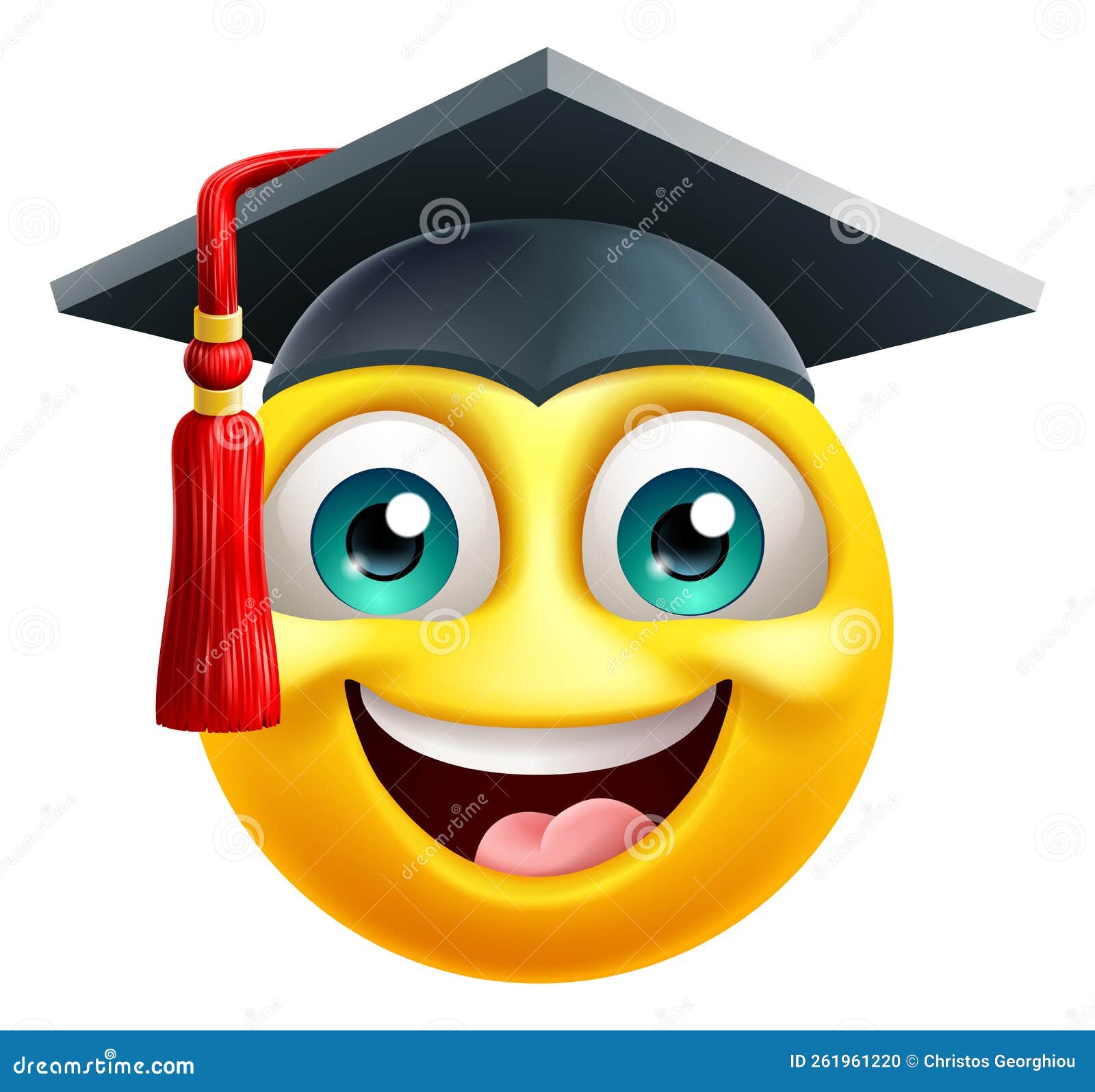 Hochschulabsolventin Emoji Emoticon Vektor Abbildung - Illustration von ...