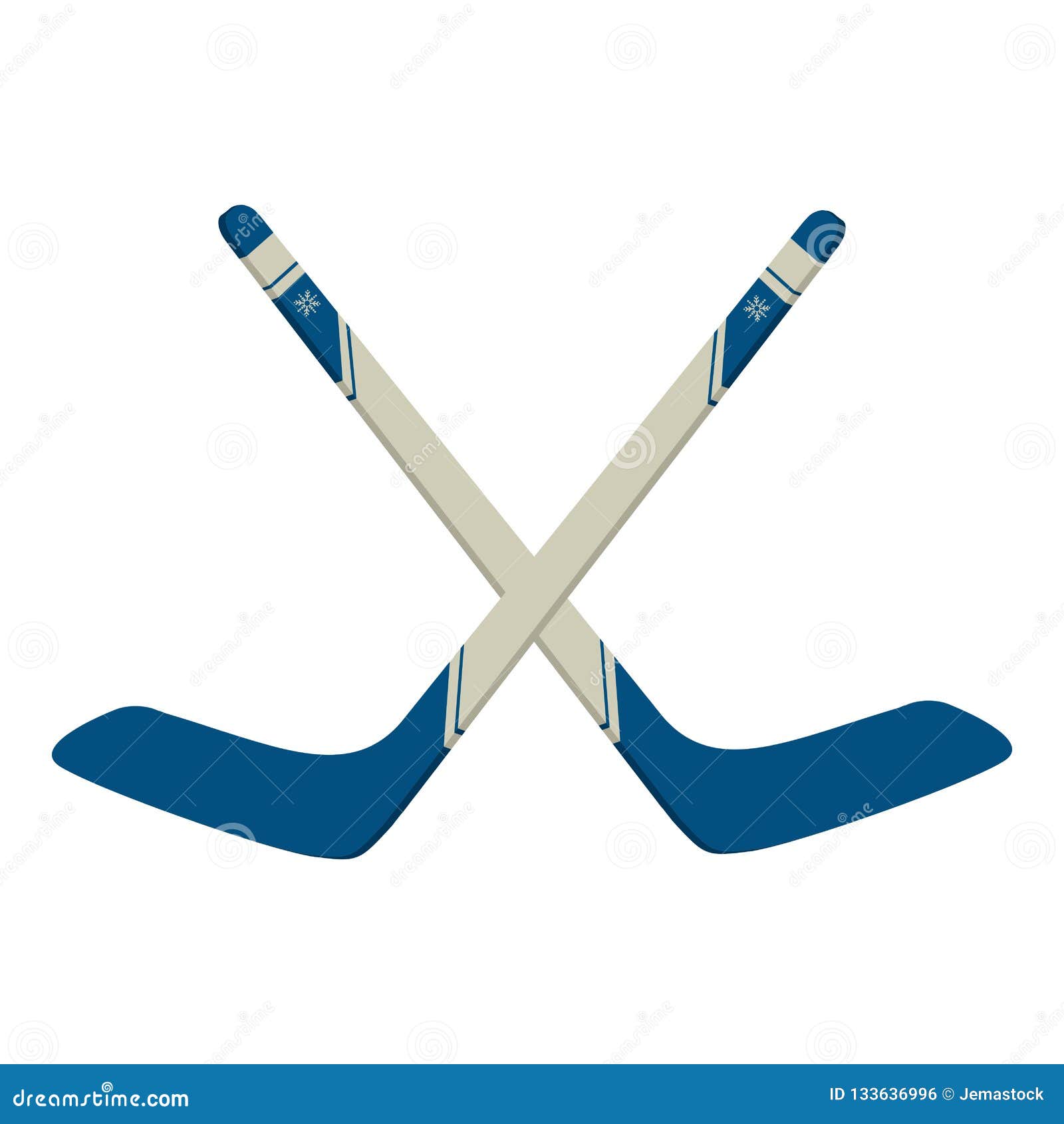 Hocket sticks crossed stock vector. Illustration of action - 133636996