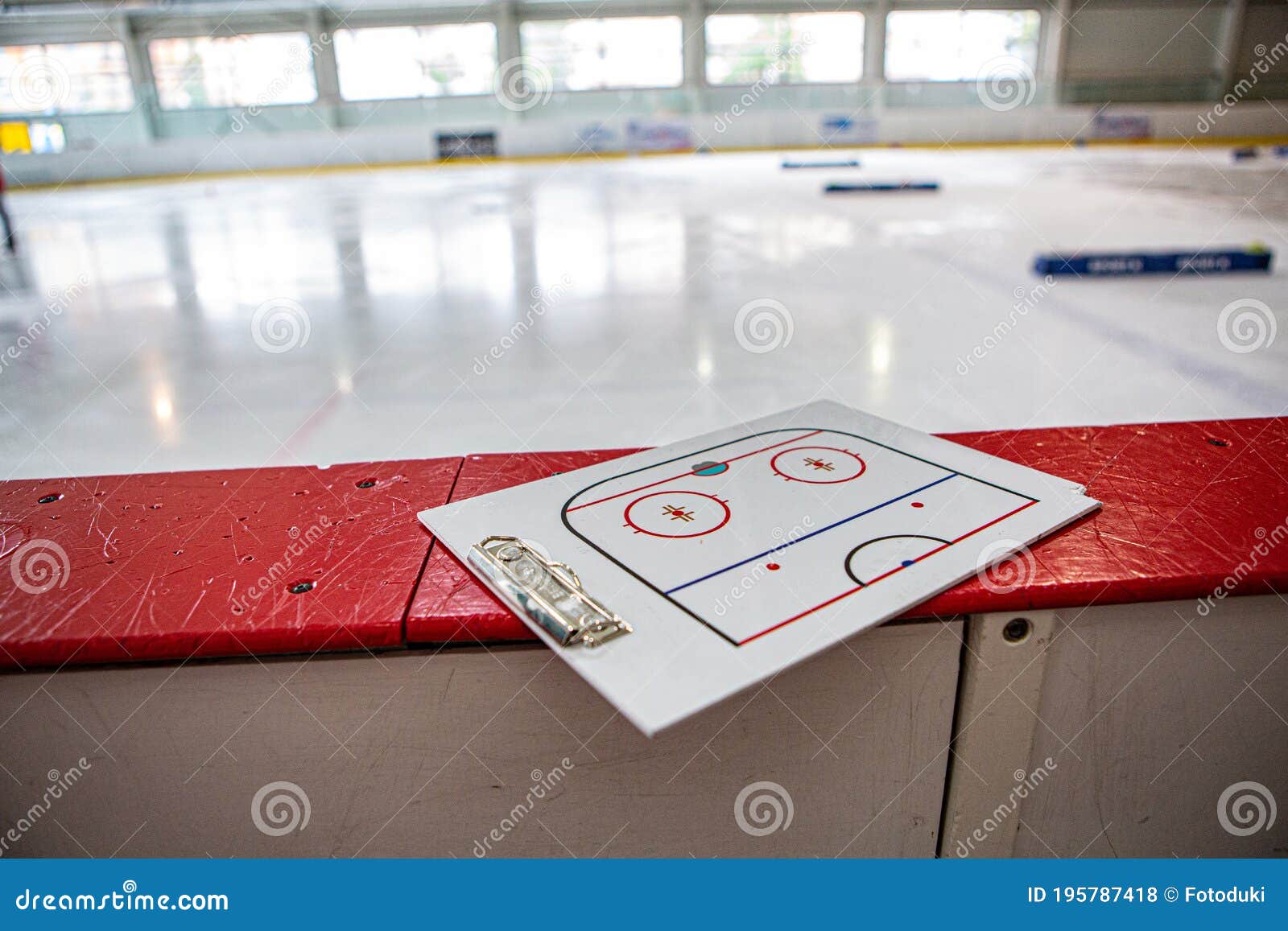 Hockey Board with Tactic Ice Rink Table Stock Photo - Image of match ...