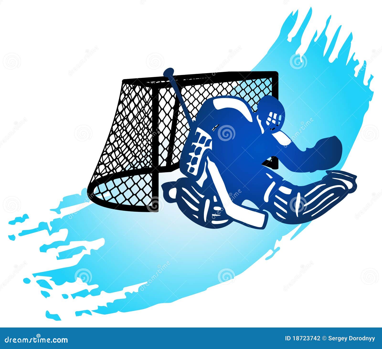 Hockey Goalkeeper Logo, Emblem. Cartoon Vector | CartoonDealer.com ...