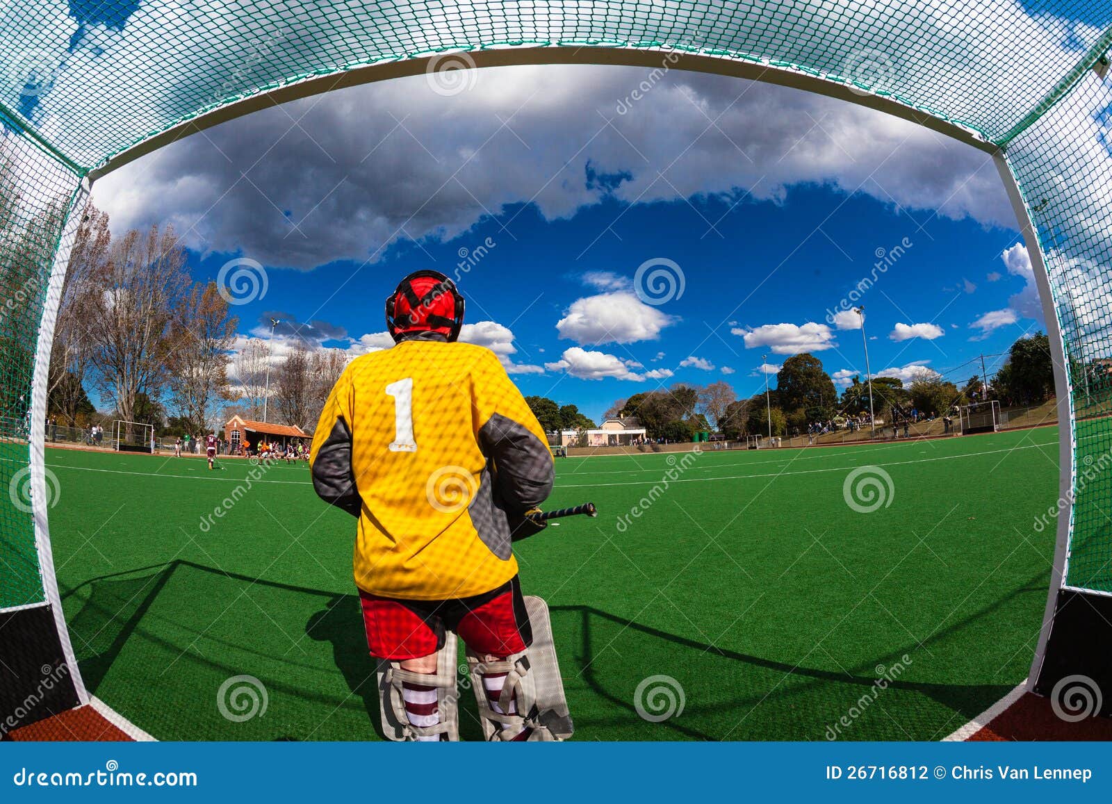 Hockey Goalkeeper Goals Astro Editorial Photography - Image of yellow ...