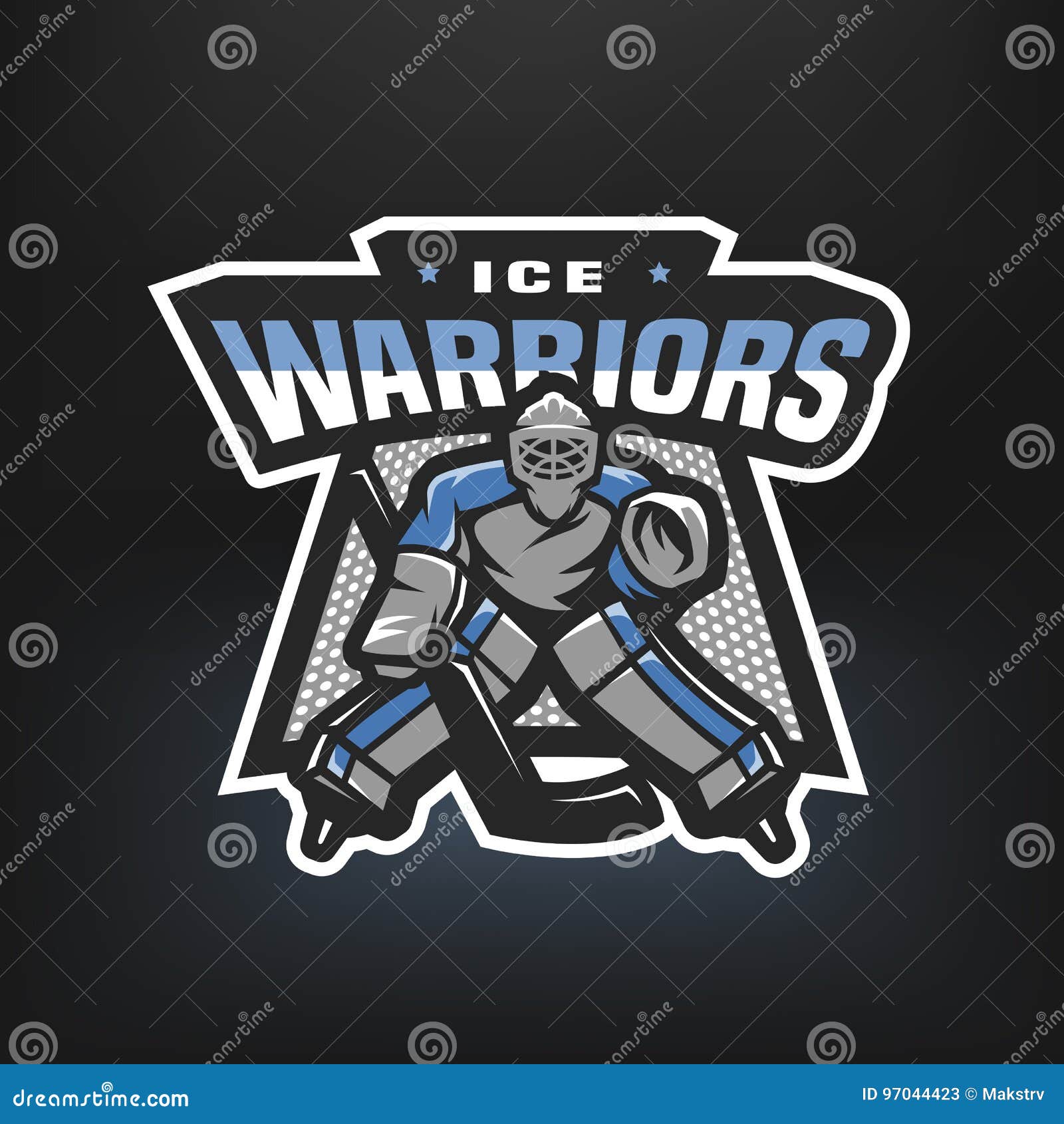 Ice-hockey Goalkeeper Helmet Heraldry Shield Symbol Stock Photography ...