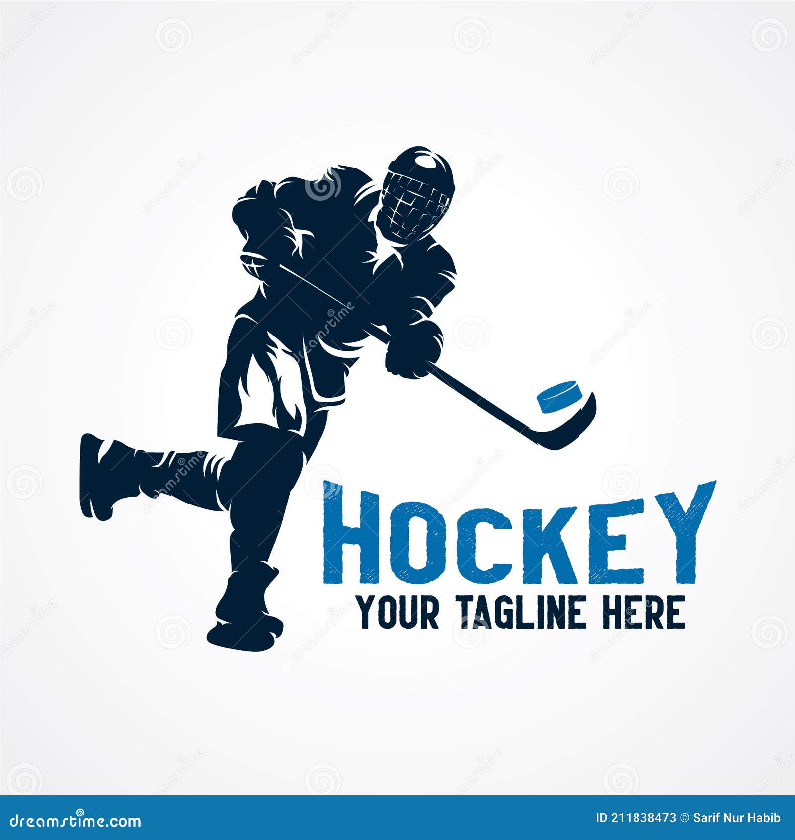 Hockey Logo Design Template Stock Vector - Illustration of full ...