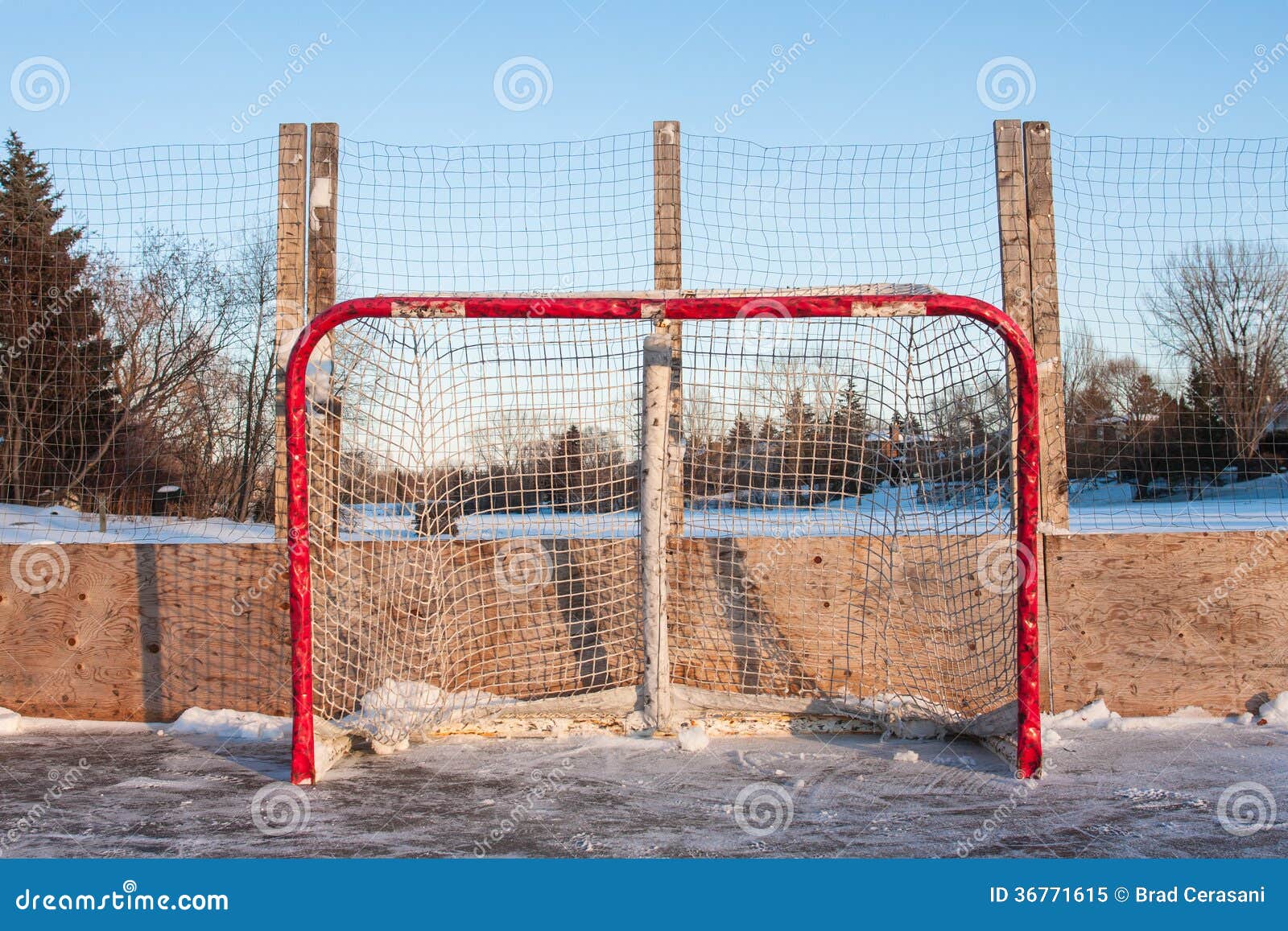 Hockey Net stock image. Image of cold, winter, backyard - 36771615