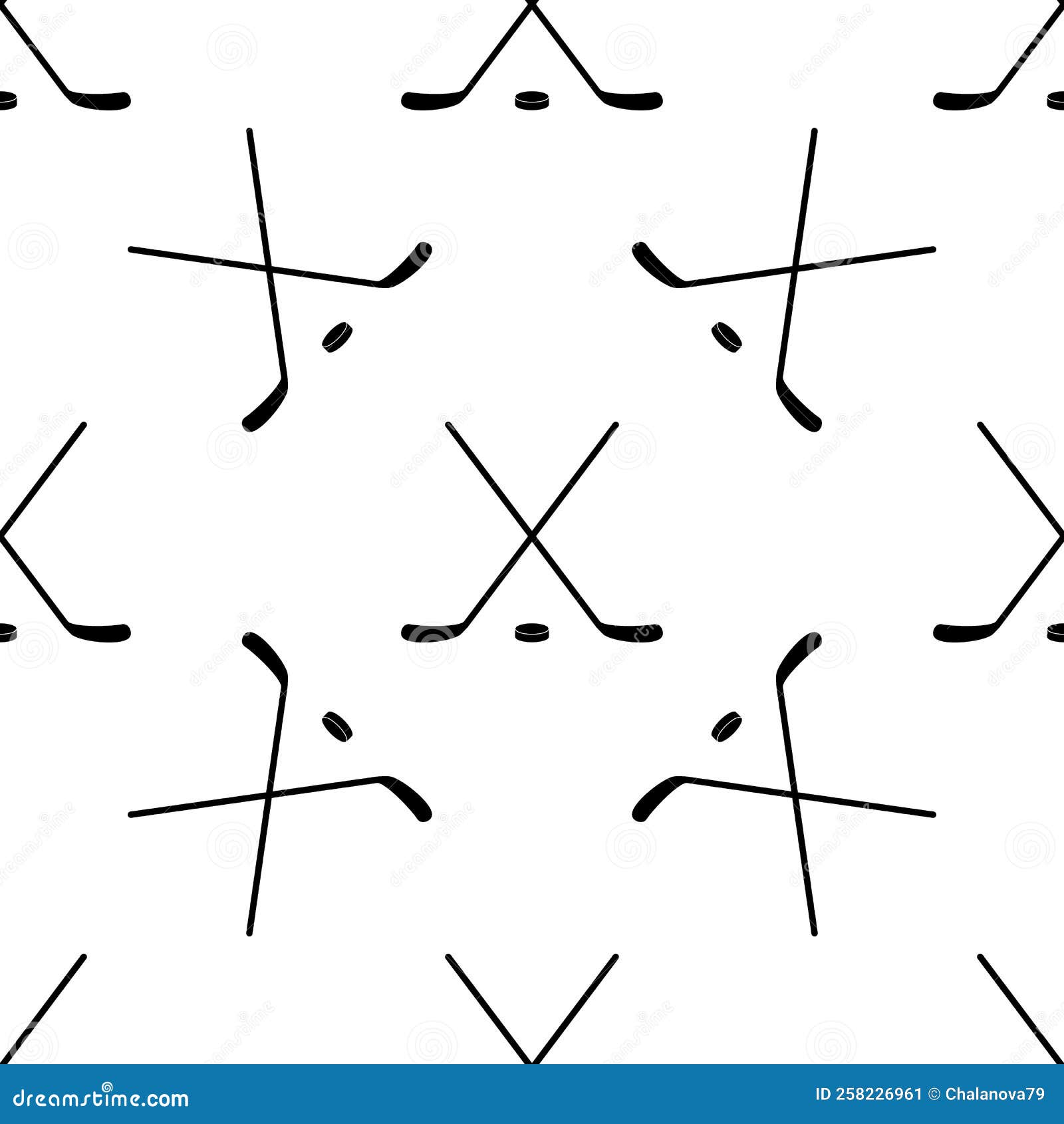 Hockey Pattern Seamless in Simple Style Vector Illustration Stock ...