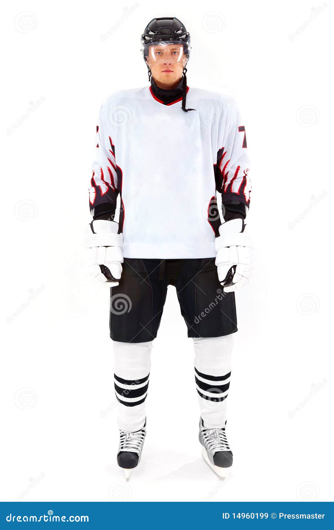Hockey player stock image. Image of male, handsome, athlete - 14960199