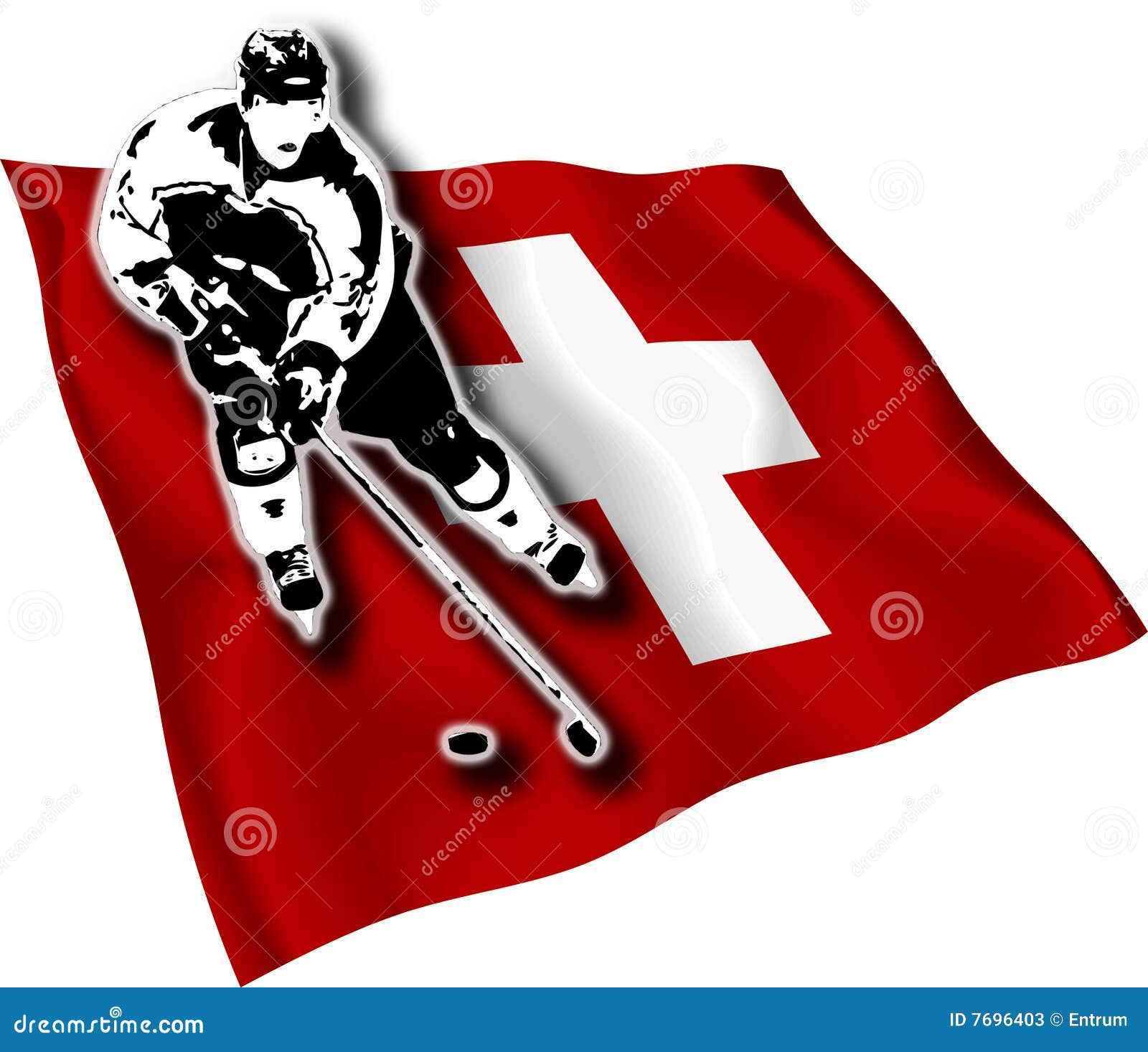 Swiss Ice Hockey Background. Switzerland Winter Sports Vector ...