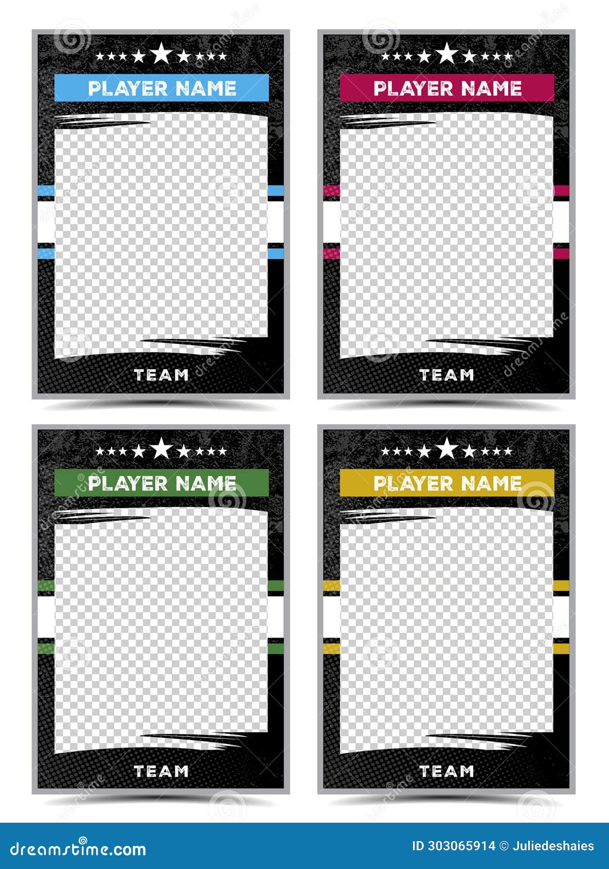 Hockey Player Trading Card Frame Border Sjabloon Design Flyer Vector ...