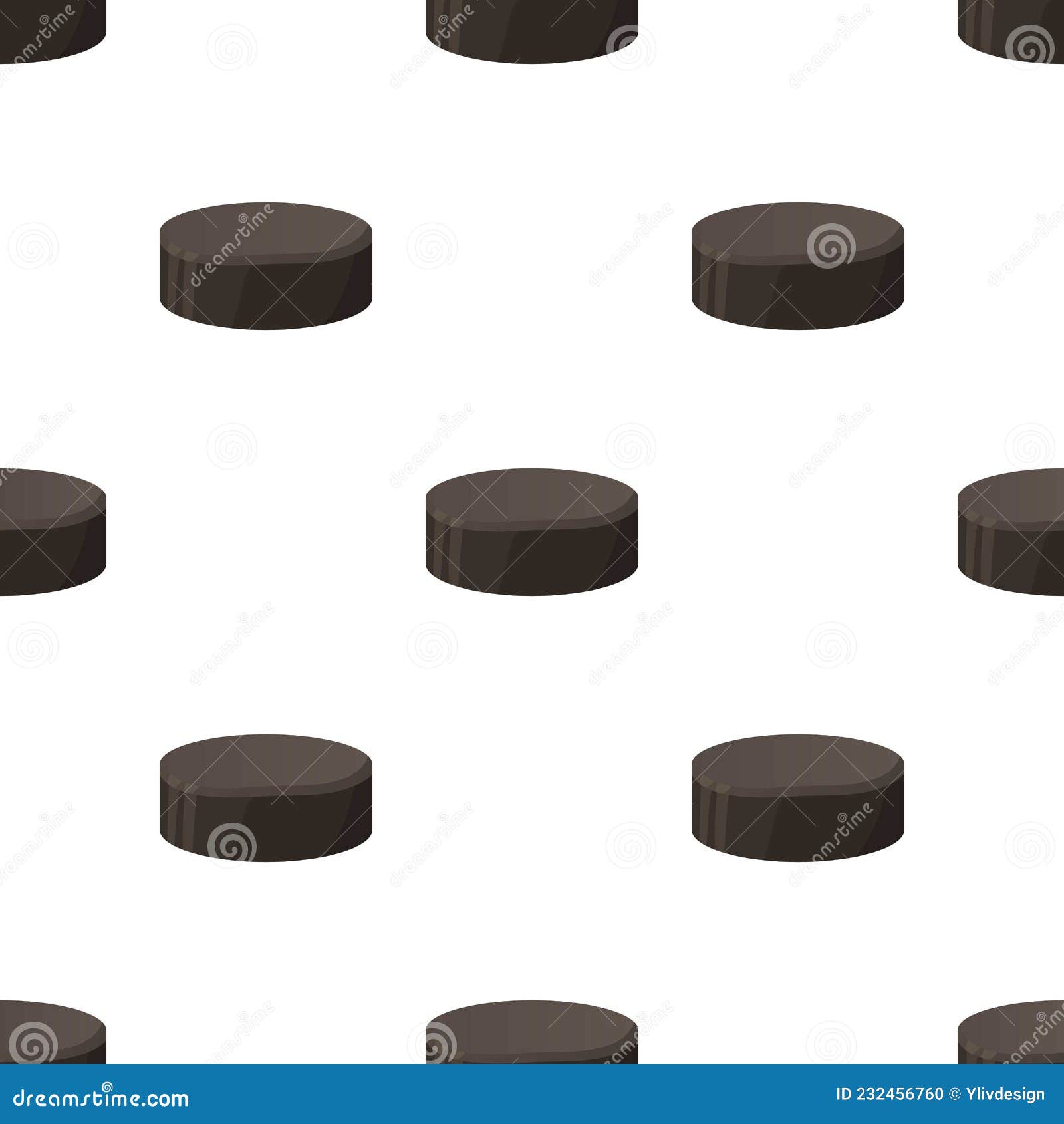 Hockey Puck Pattern Seamless Vector Stock Vector - Illustration of ...