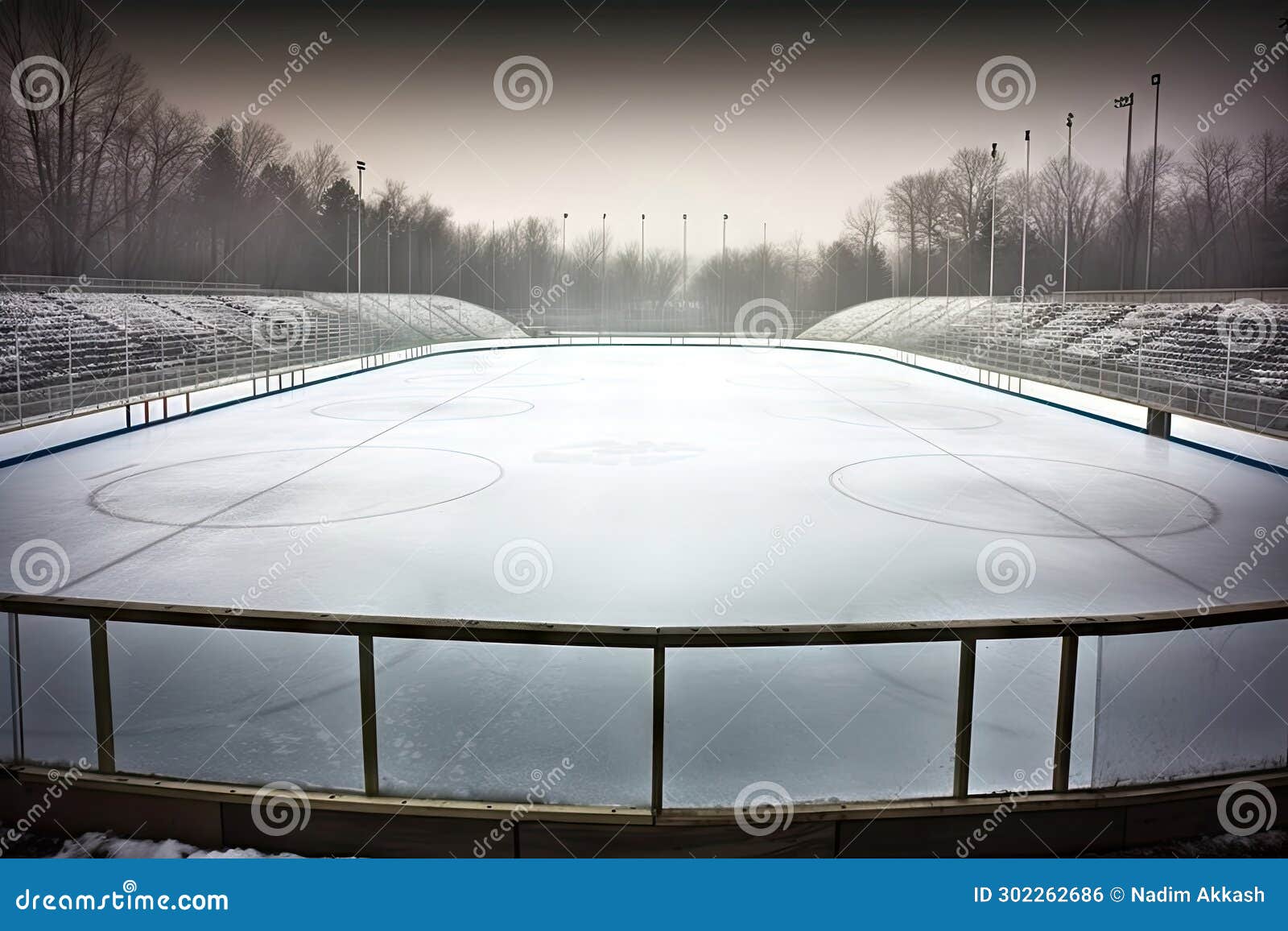 Hockey rink stock illustration. Illustration of cold - 302262686