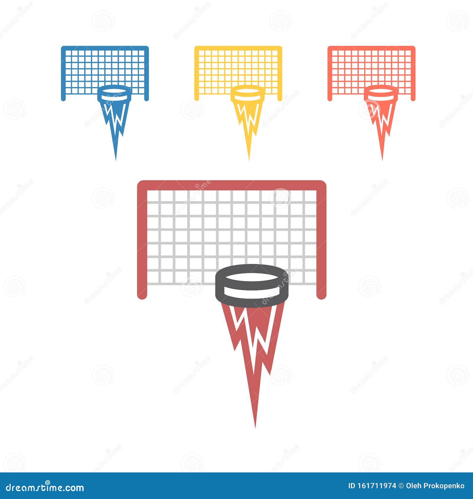 Hockey Stick and Puck Line Icon. Vector Signs for Web Graphics Stock ...