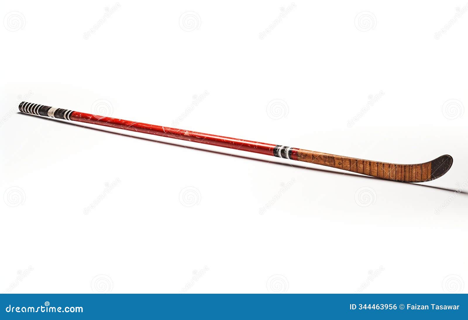 Hockey Stick on a White Surface Stock Photo - Image of protection ...