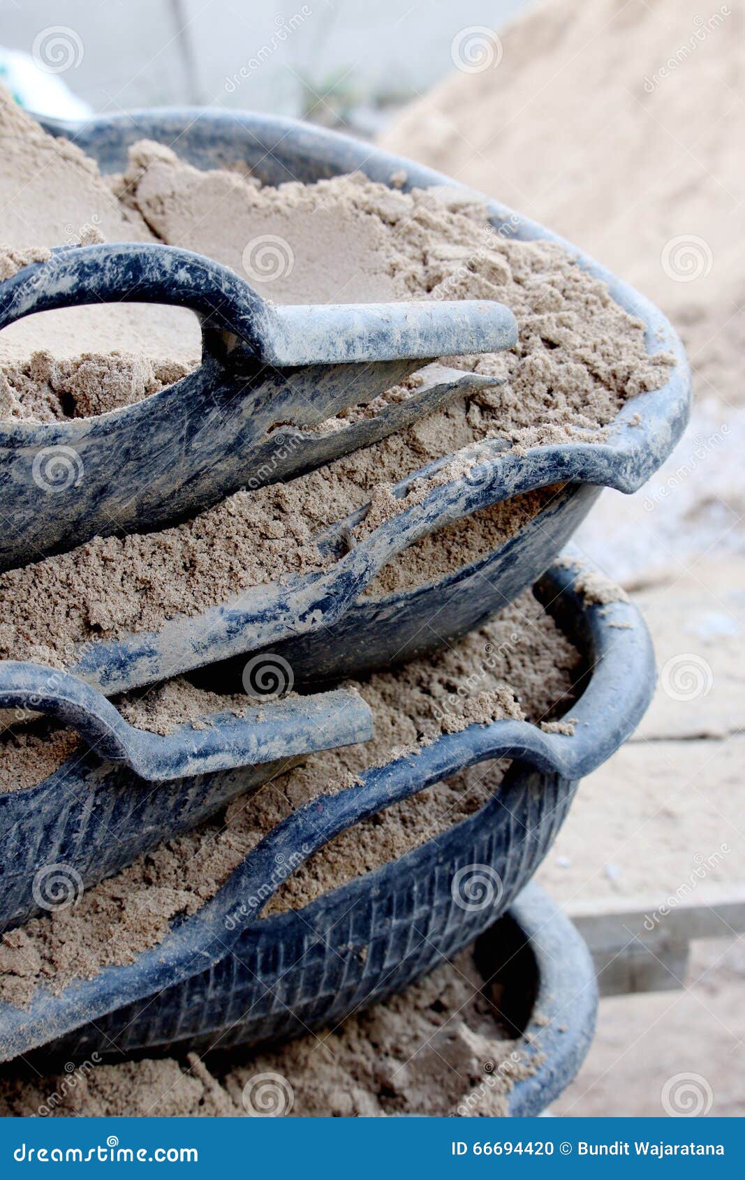 Hod stack with sand stock photo. Image of material, sand - 66694420