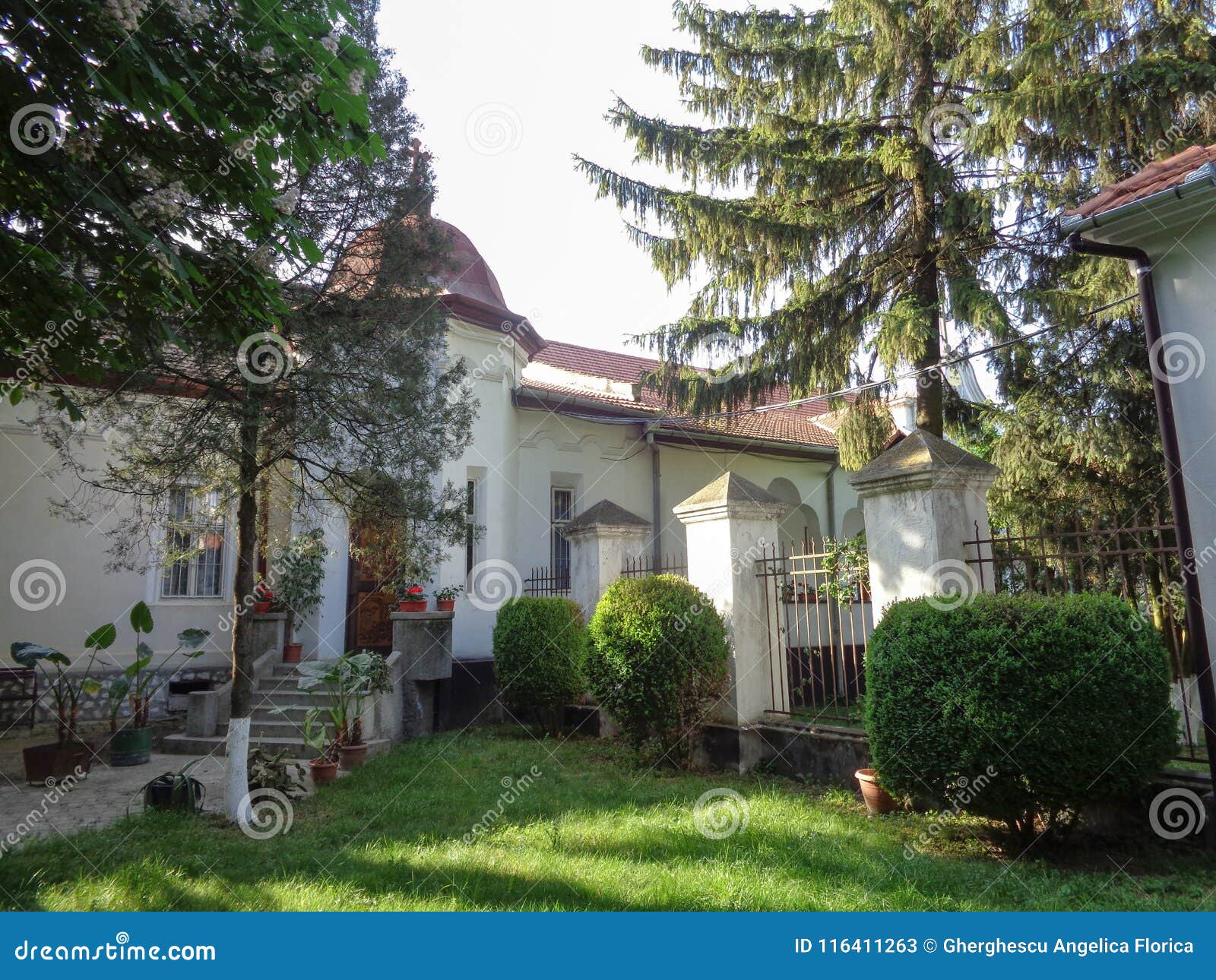 Hodos-Bodrog Monastery - Inner Yard Stock Image - Image of hodos ...