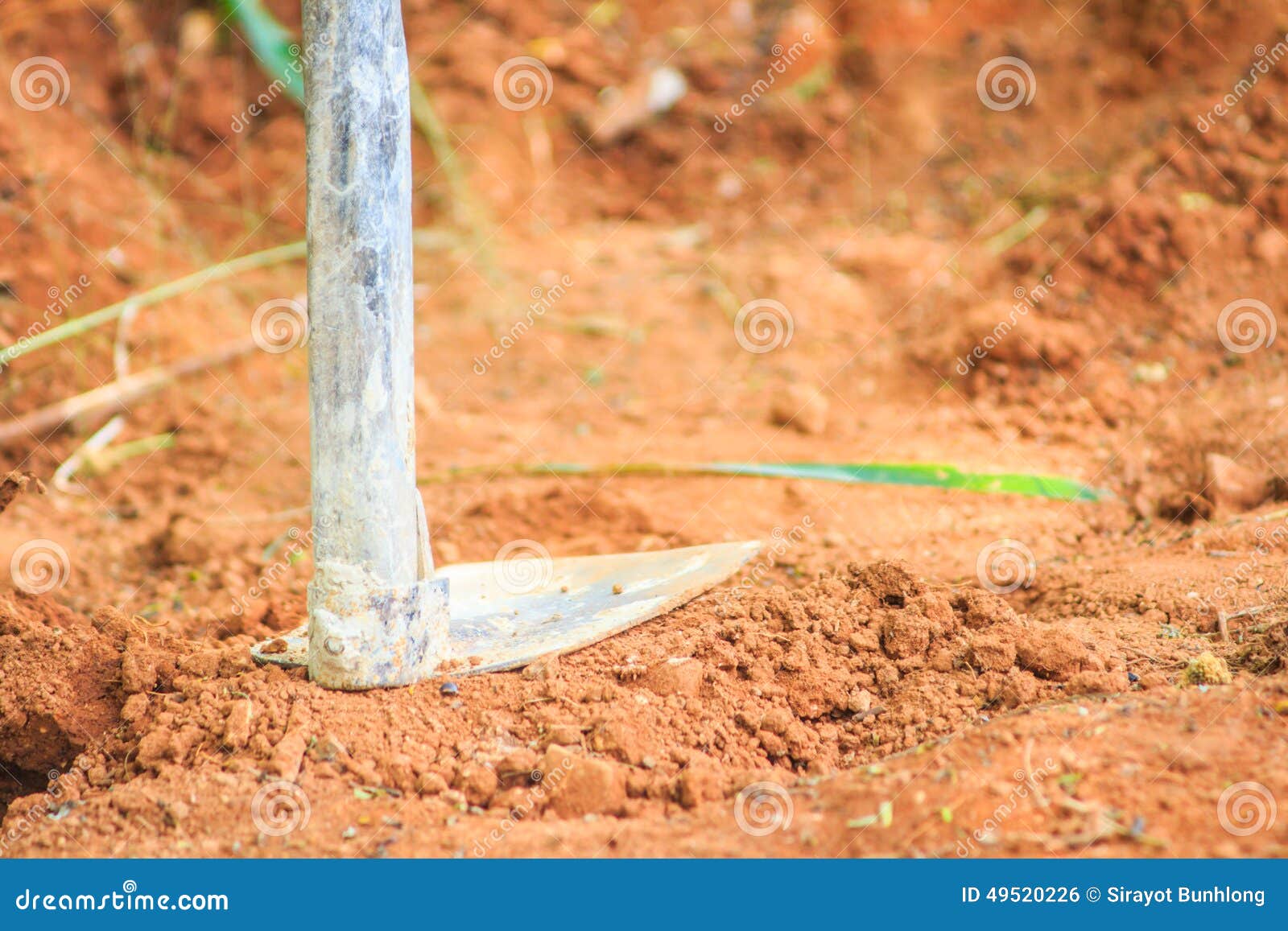 Hoe or digging tool stock photo. Image of land, plough - 49520226
