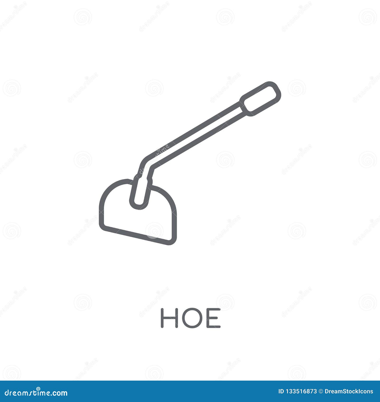 Hoe Linear Icon. Modern Outline Hoe Logo Concept on White Backgr Stock ...