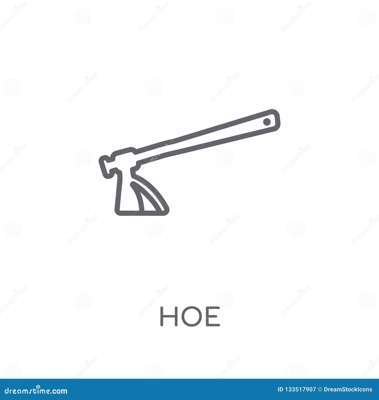Hoe Linear Icon. Modern Outline Hoe Logo Concept on White Backgr Stock ...