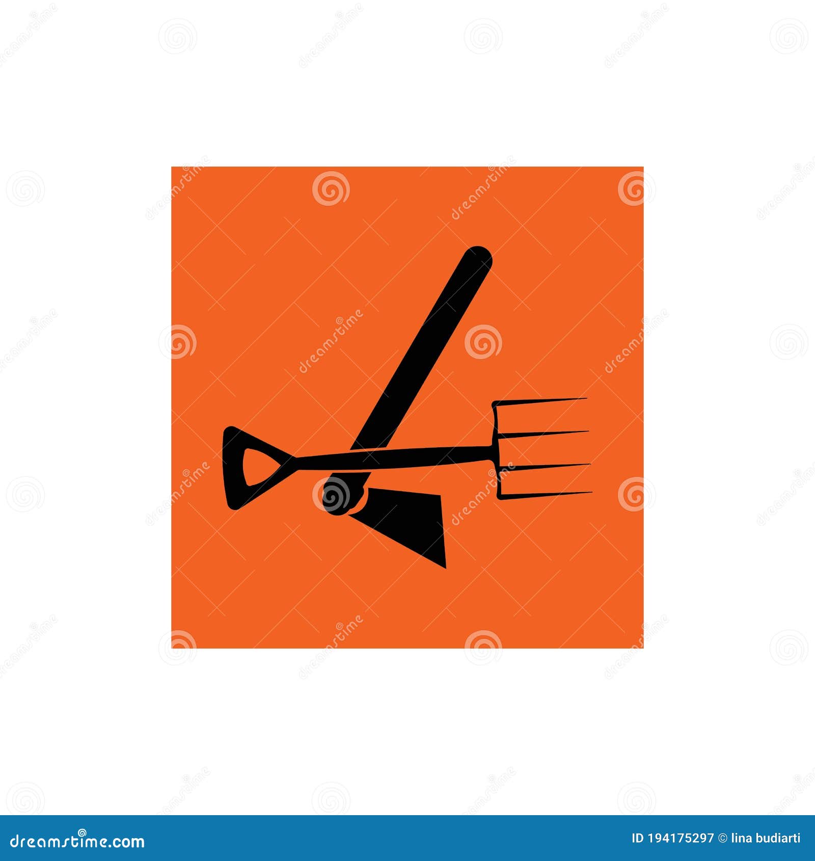 Hoe logo stock vector. Illustration of construction - 194175297