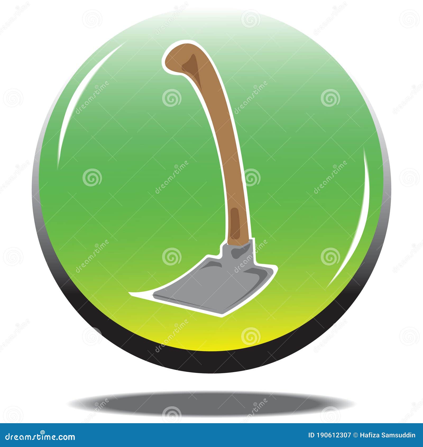 Hoe. Vector Illustration Decorative Design Stock Vector - Illustration ...