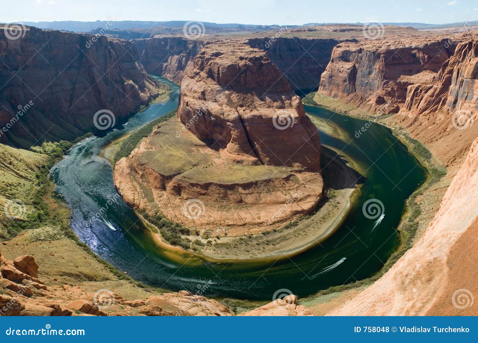 Hoefijzer Neiging Op De Rivier Van Colorado Stock Foto - Image of ...