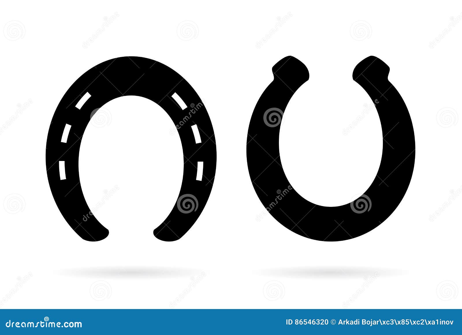 Hoefijzer vectorpictogram vector illustratie. Illustration of ijzer ...