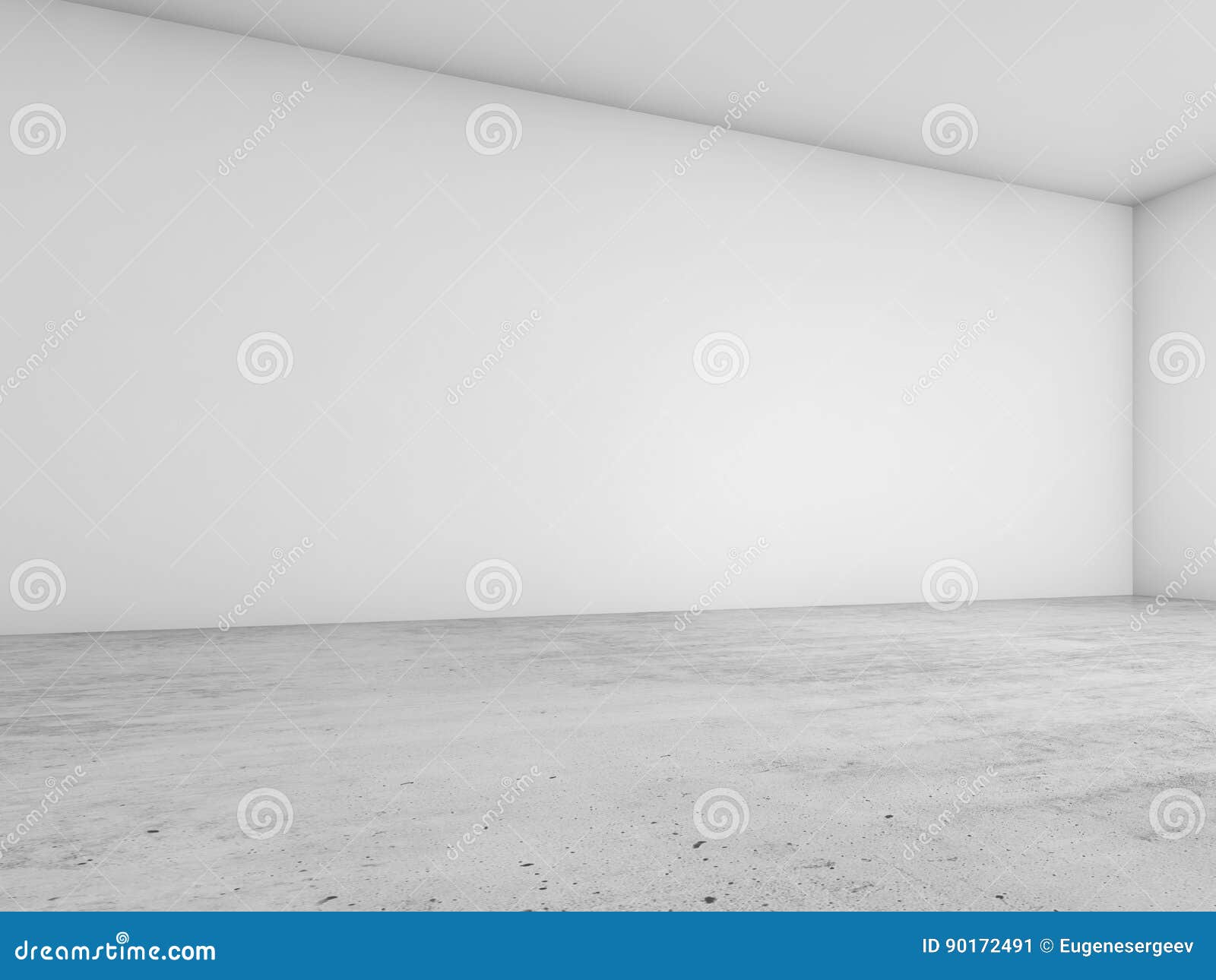 Hoek Van Witte Muren En Concrete Vloer Stock Illustratie - Illustration ...