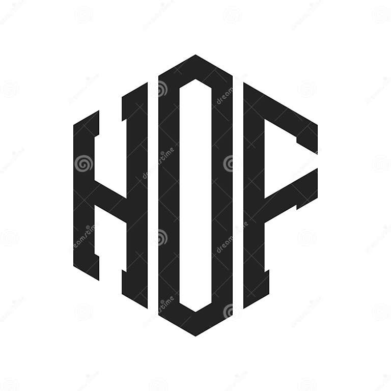HOF Logo Design. Initial Letter HOF Monogram Logo Using Hexagon Shape ...