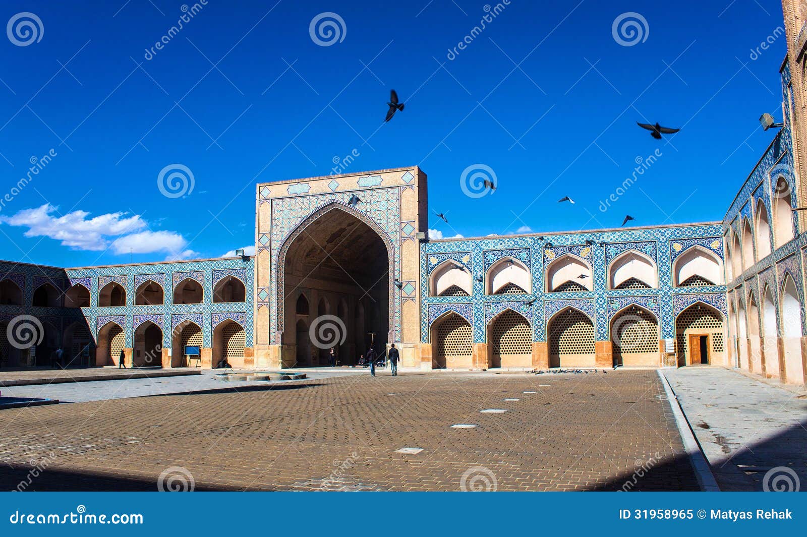 Hof Von Jameh-Moschee in Isfahan Stockbild - Bild von keramik, islam ...