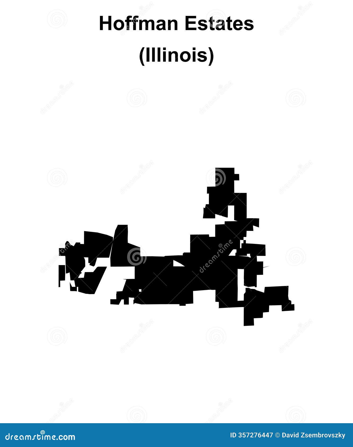 Hoffman Estates Outline Map Stock Vector - Illustration of area, atlas ...