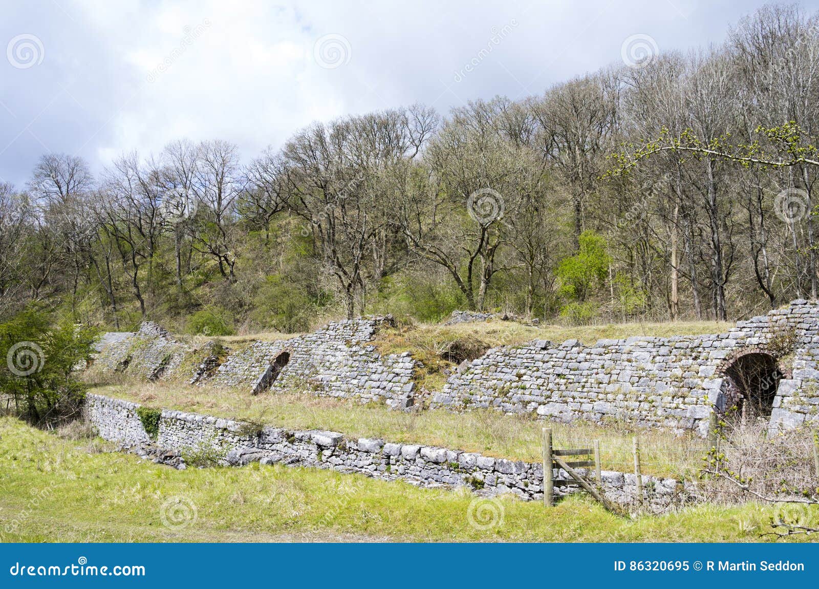 Hoffmann Kiln at Mealbank Quarry, Ingleton. Stock Image - Image of ...