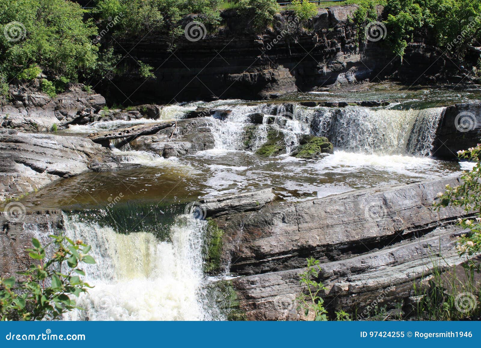 Hog Back Falls stock image. Image of waterfall, tree - 97424255