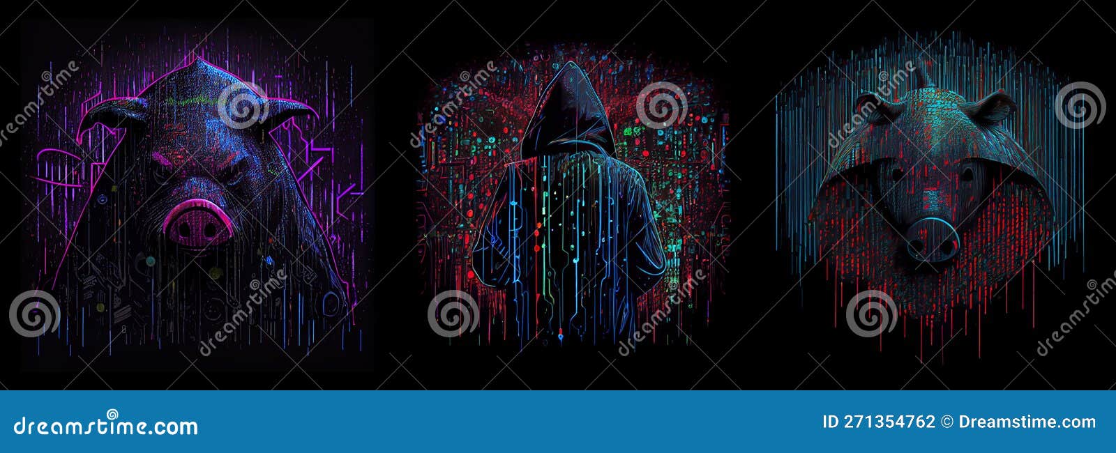 Hog Hacker Using the Internet. Anonymous Person from Darknet Stock ...