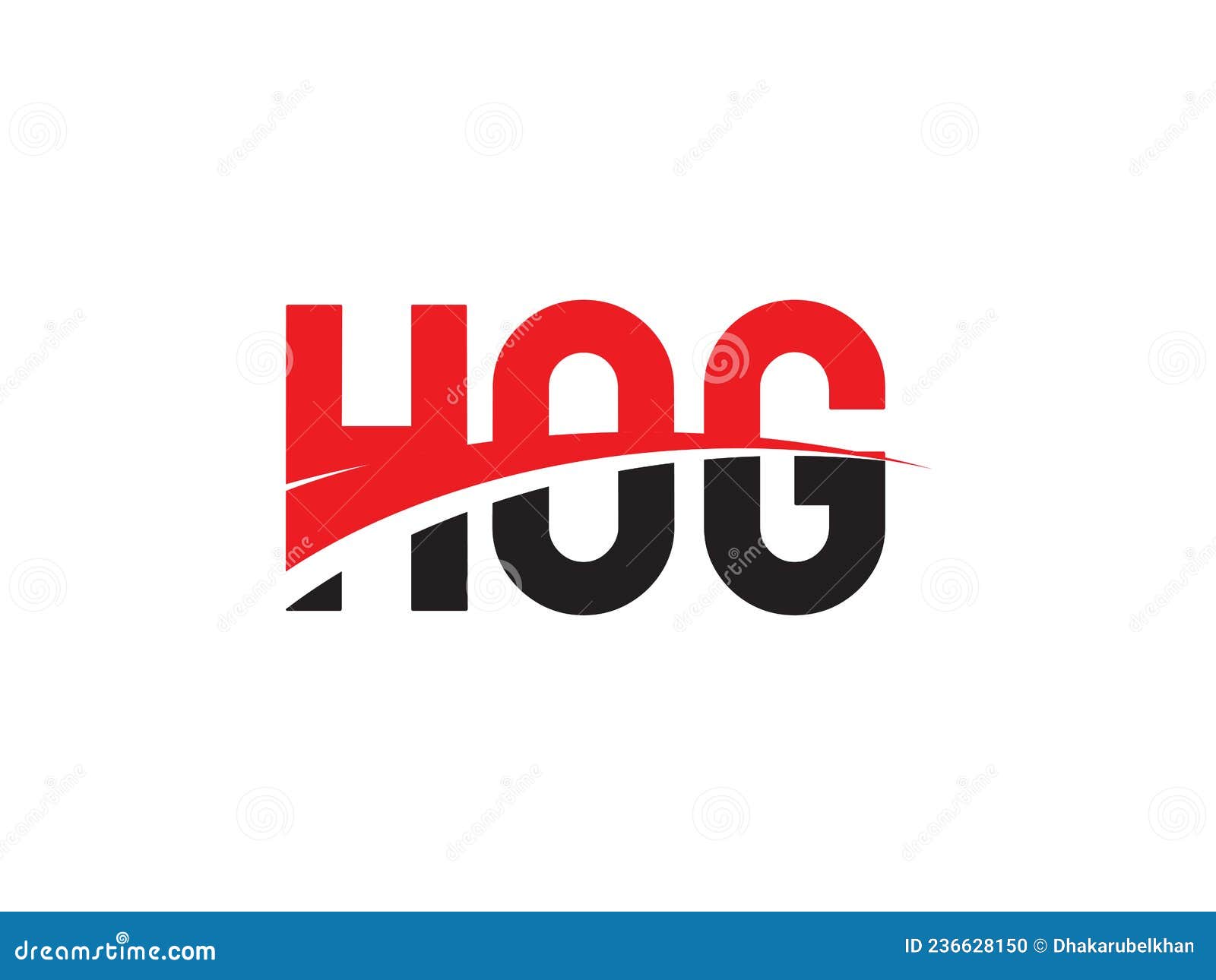 HOG Letter Initial Logo Design Vector Illustration Stock Vector ...