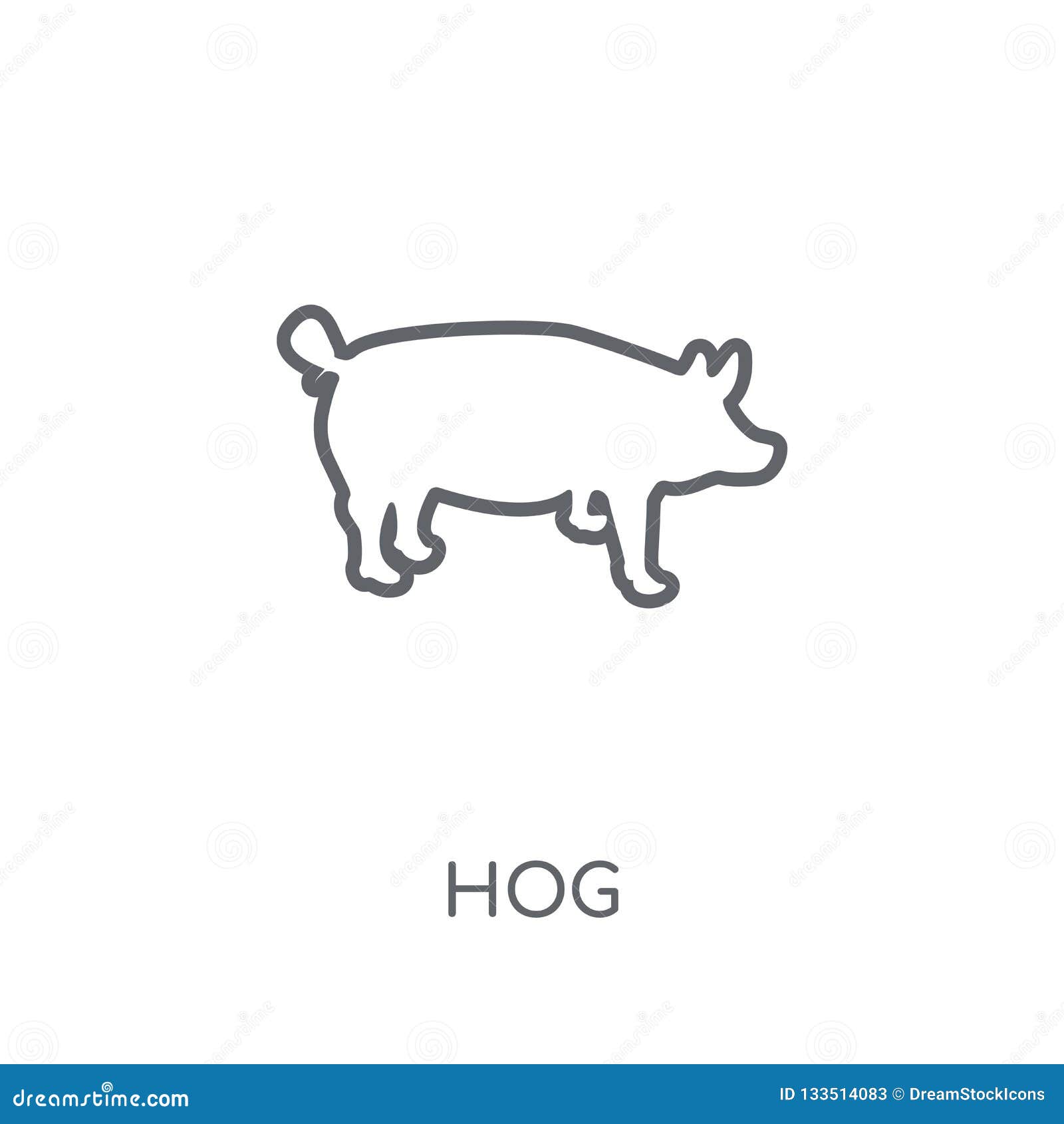 Hog Linear Icon. Modern Outline Hog Logo Concept on White Backgr Stock ...
