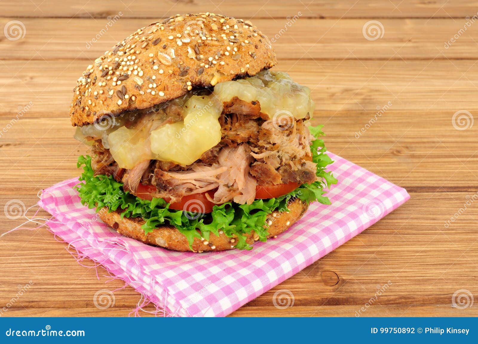 Hog Roast Sandwich stock photo. Image of sandwich, seed - 99750892