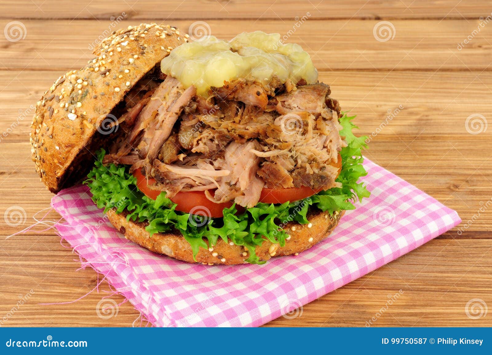 Hog Roast Sandwich stock image. Image of apple, single - 99750587