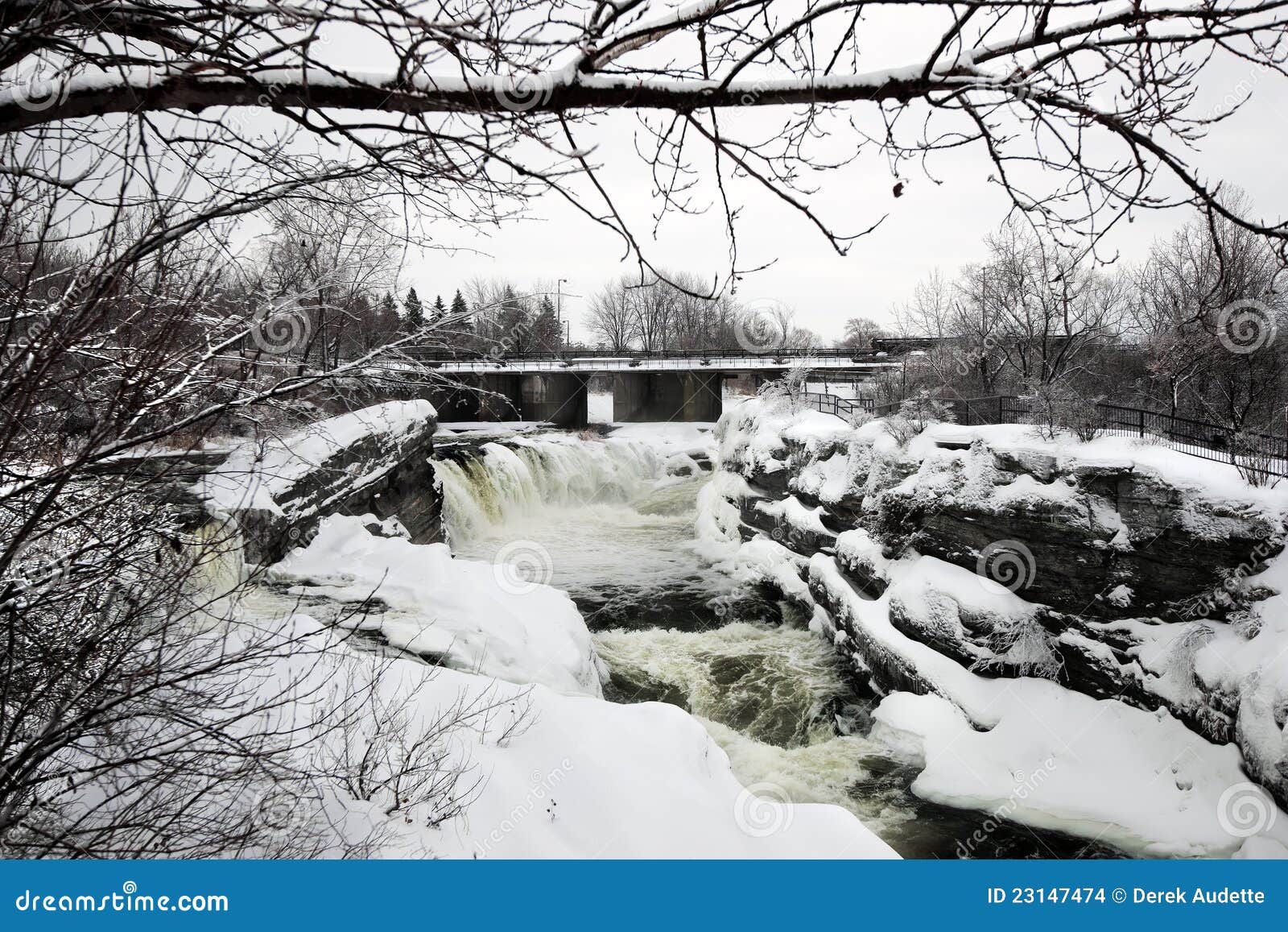 Hog S Back Falls in Ottawa, Canada in Winter Stock Photo - Image of ...