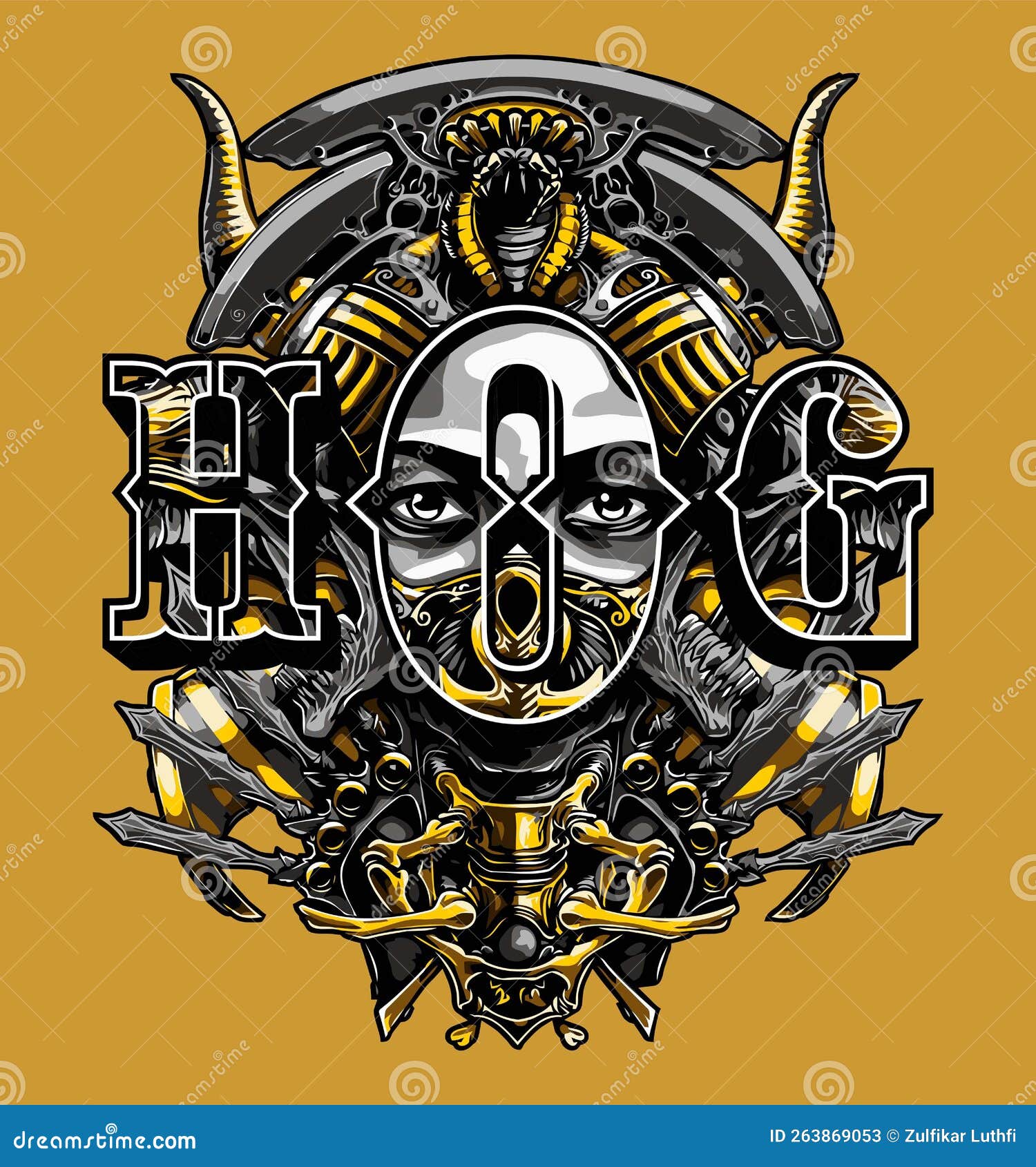 HOG Writing with a Scary Background Stock Vector - Illustration of font ...