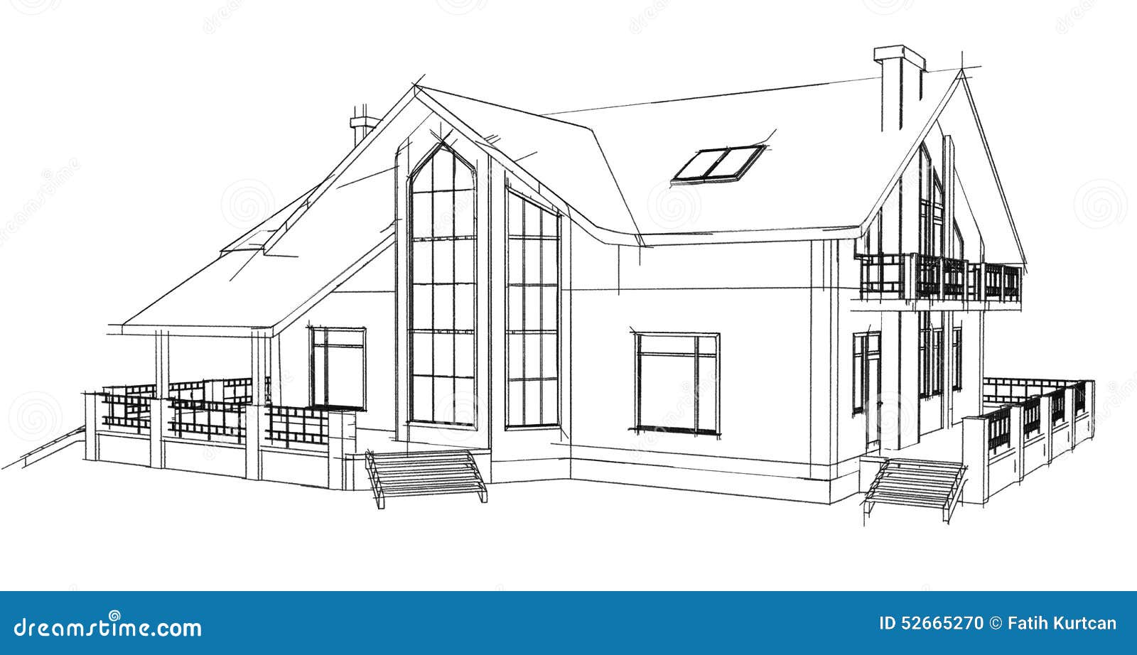Hogar del dibujo stock de ilustración. Ilustración de perspectiva ...