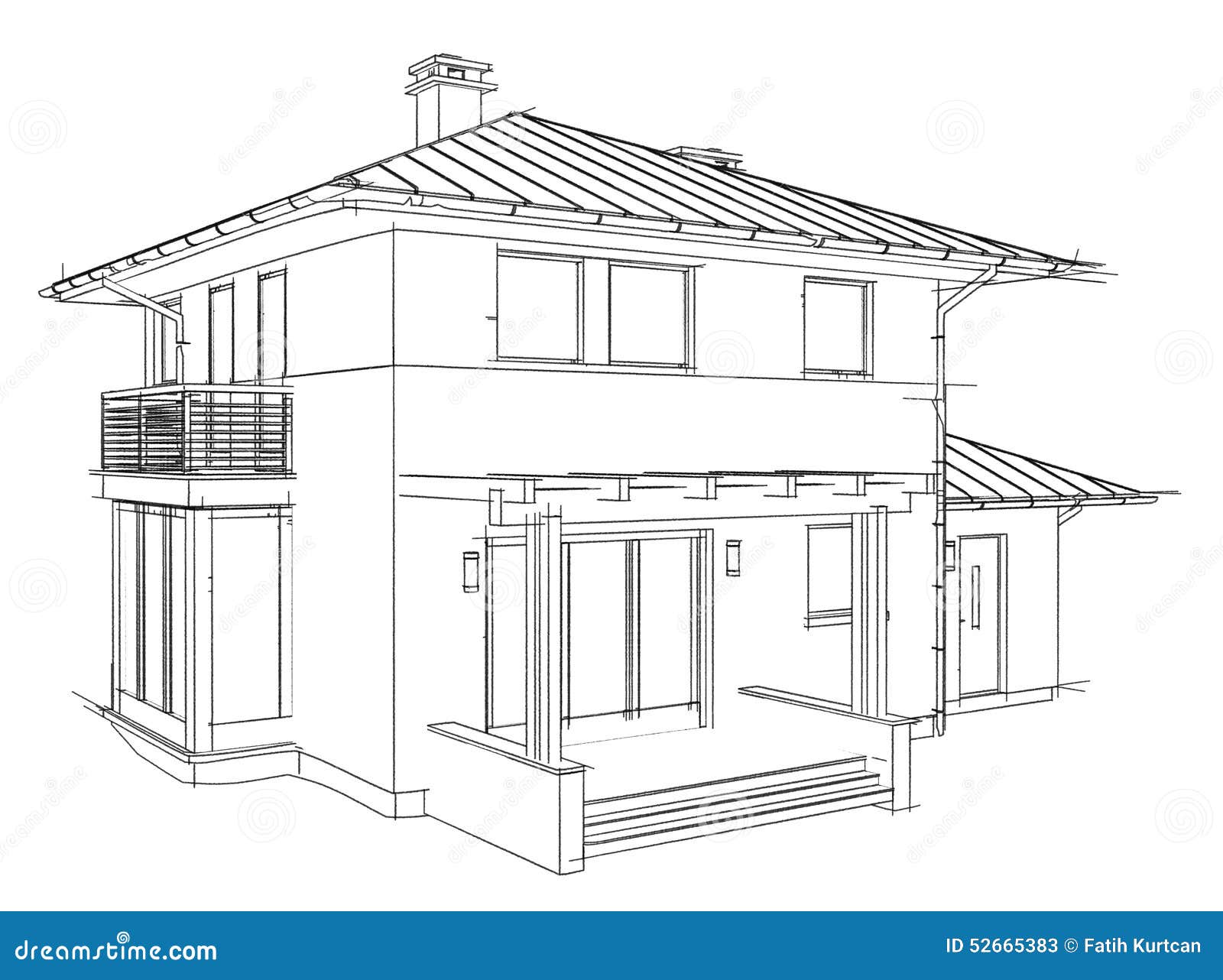 Hogar del dibujo stock de ilustración. Ilustración de columna - 52665383