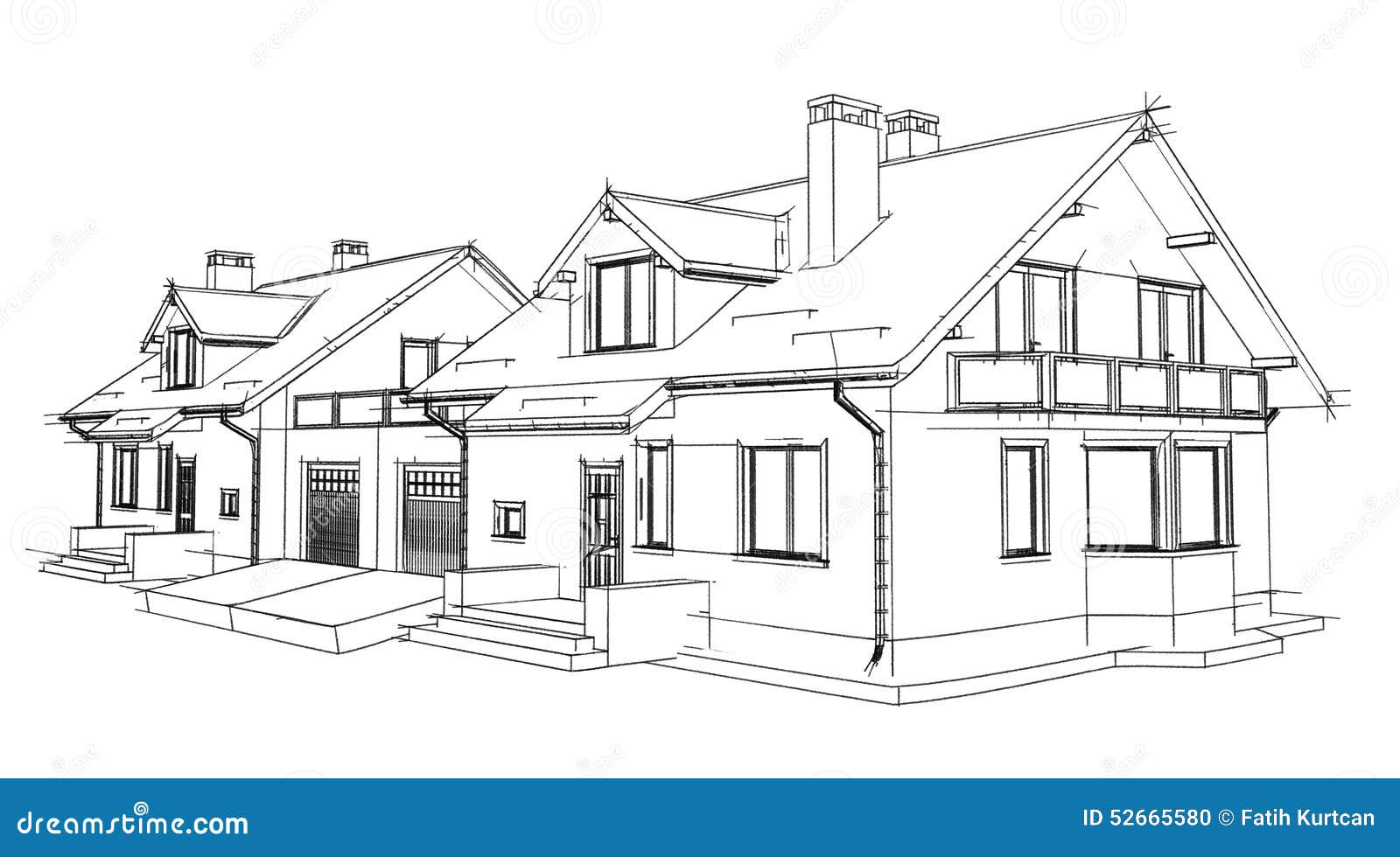 Hogar del dibujo stock de ilustración. Ilustración de marco - 52665580