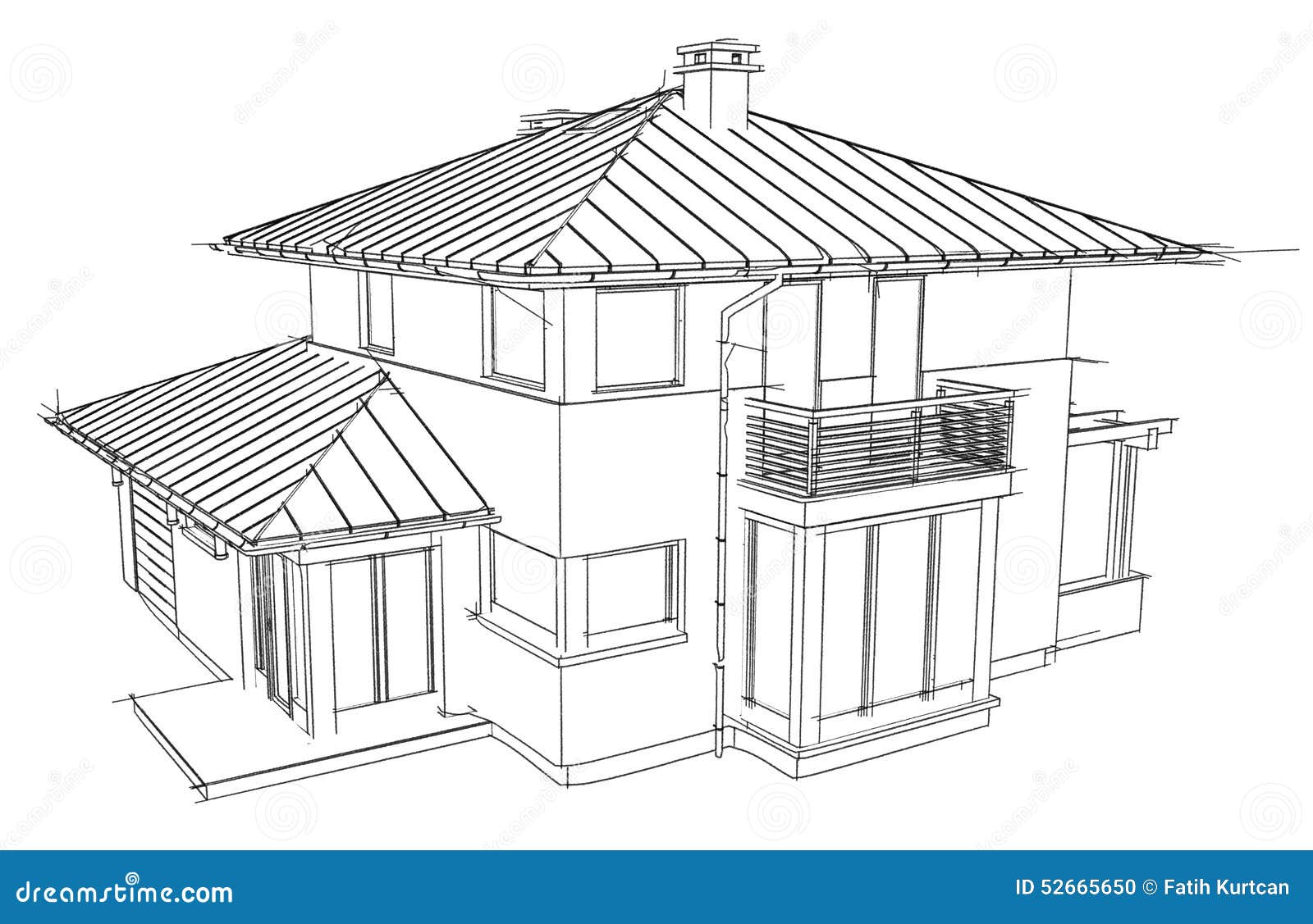 Hogar del dibujo stock de ilustración. Ilustración de proyecto - 52665650
