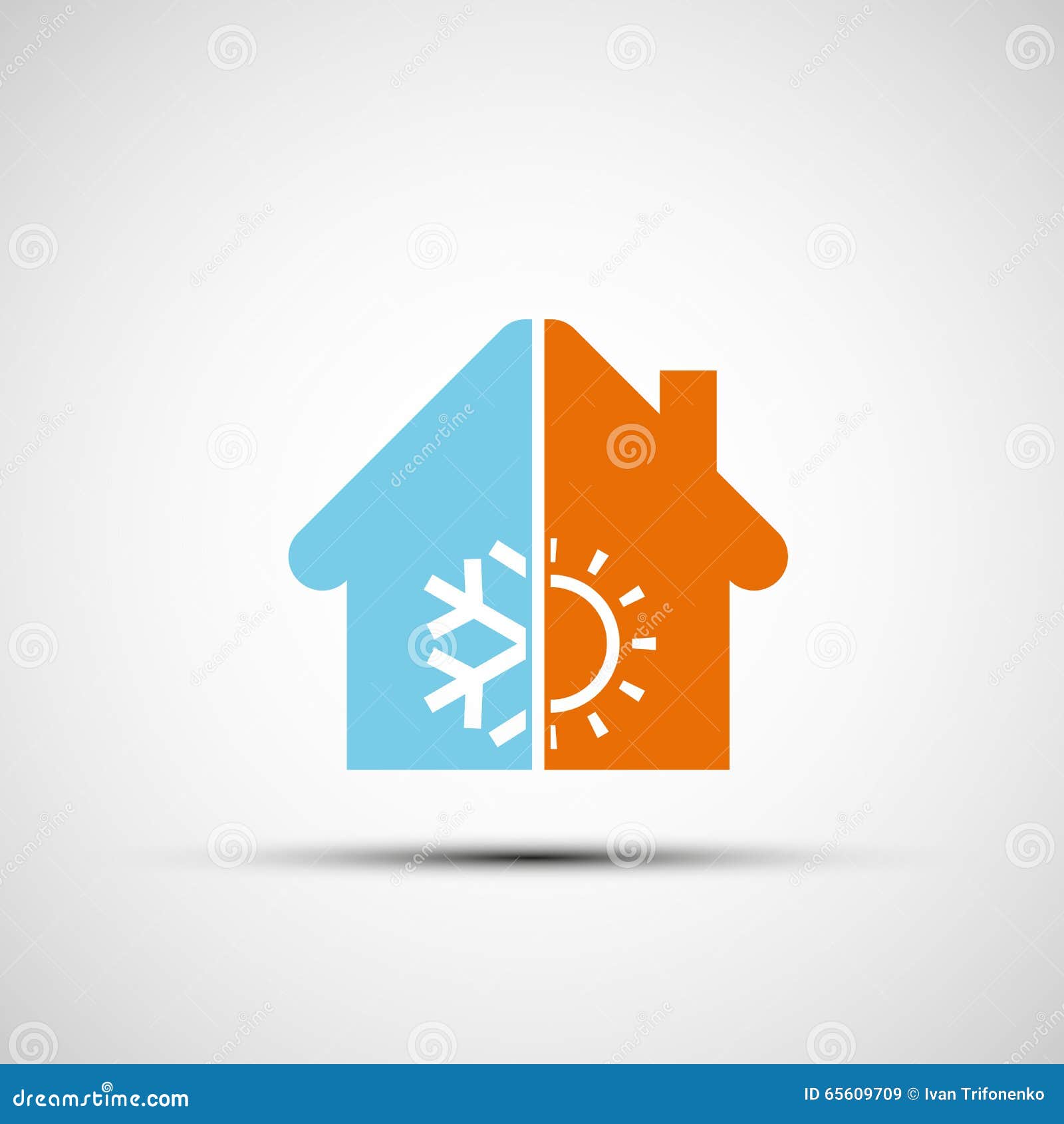 Hogar Del Logotipo Con Control Del Clima Ilustración del Vector ...