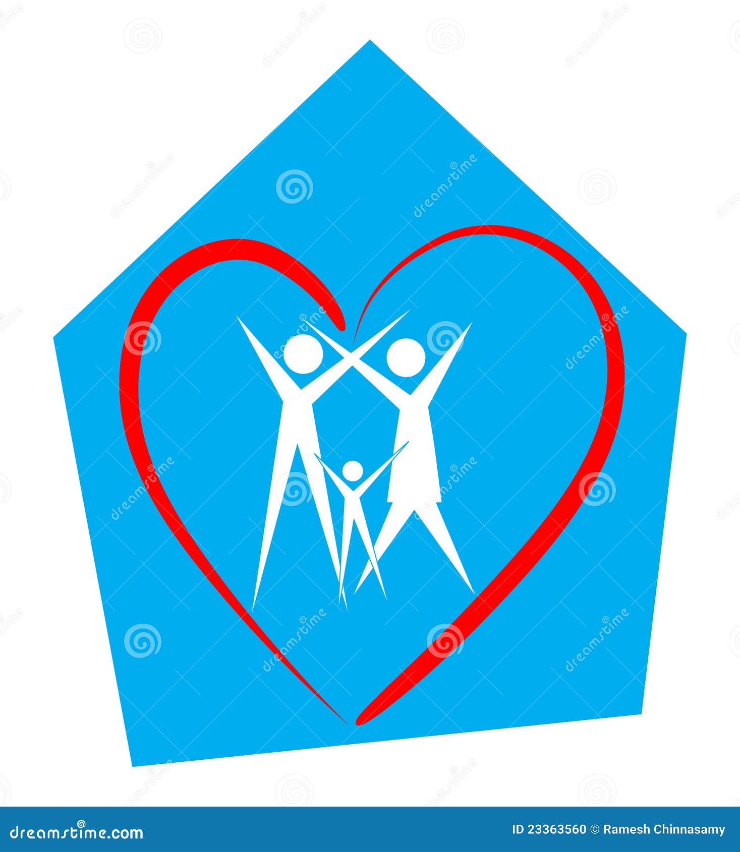 Hogar feliz ilustración del vector. Ilustración de hija - 23363560