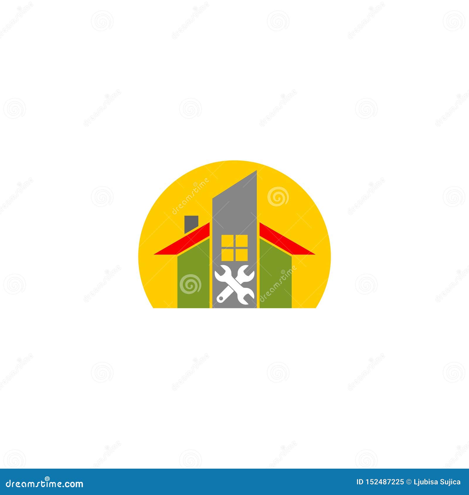 Hogar Logo Design Simple Del Arreglo Ilustración del Vector ...