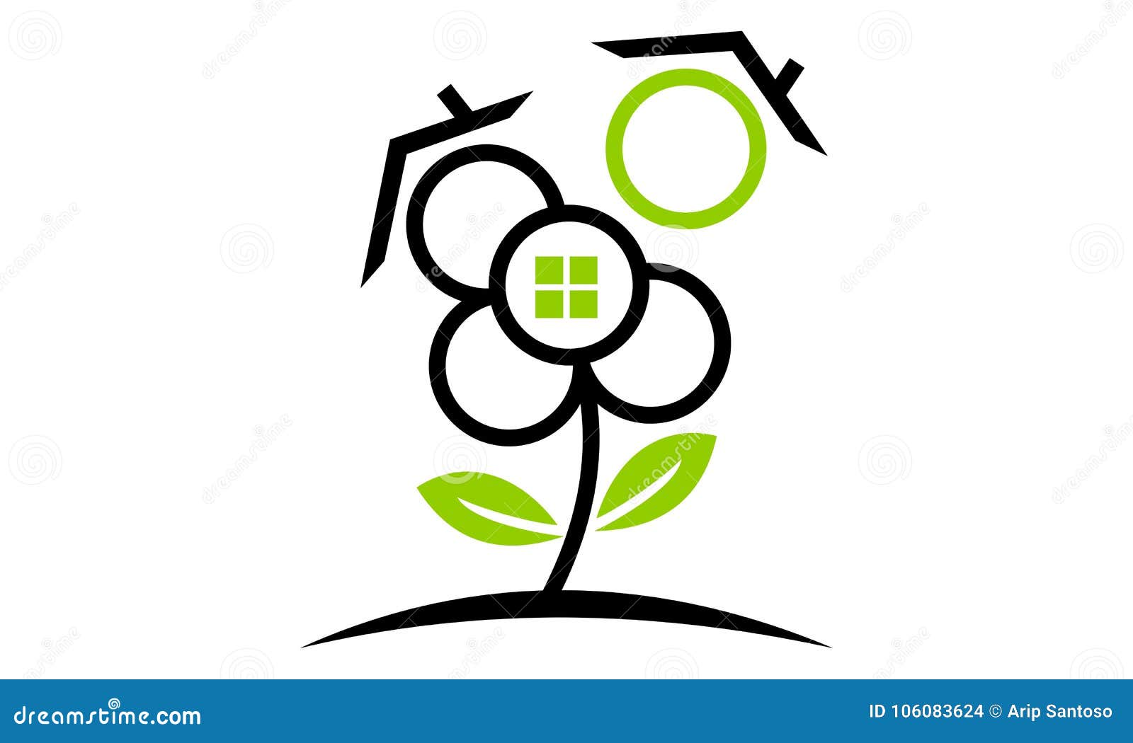 Hogar Logo Design Template De Eco Ilustración del Vector - Ilustración ...