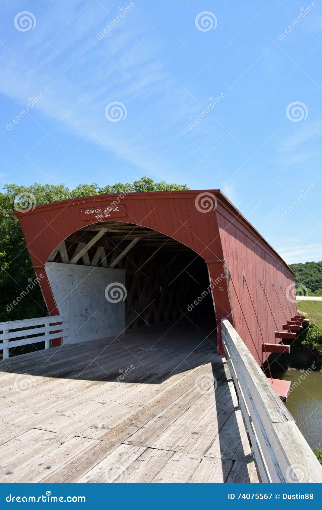 Hogback Covered Bridge North of Winterset, Iowa Editorial Photography ...